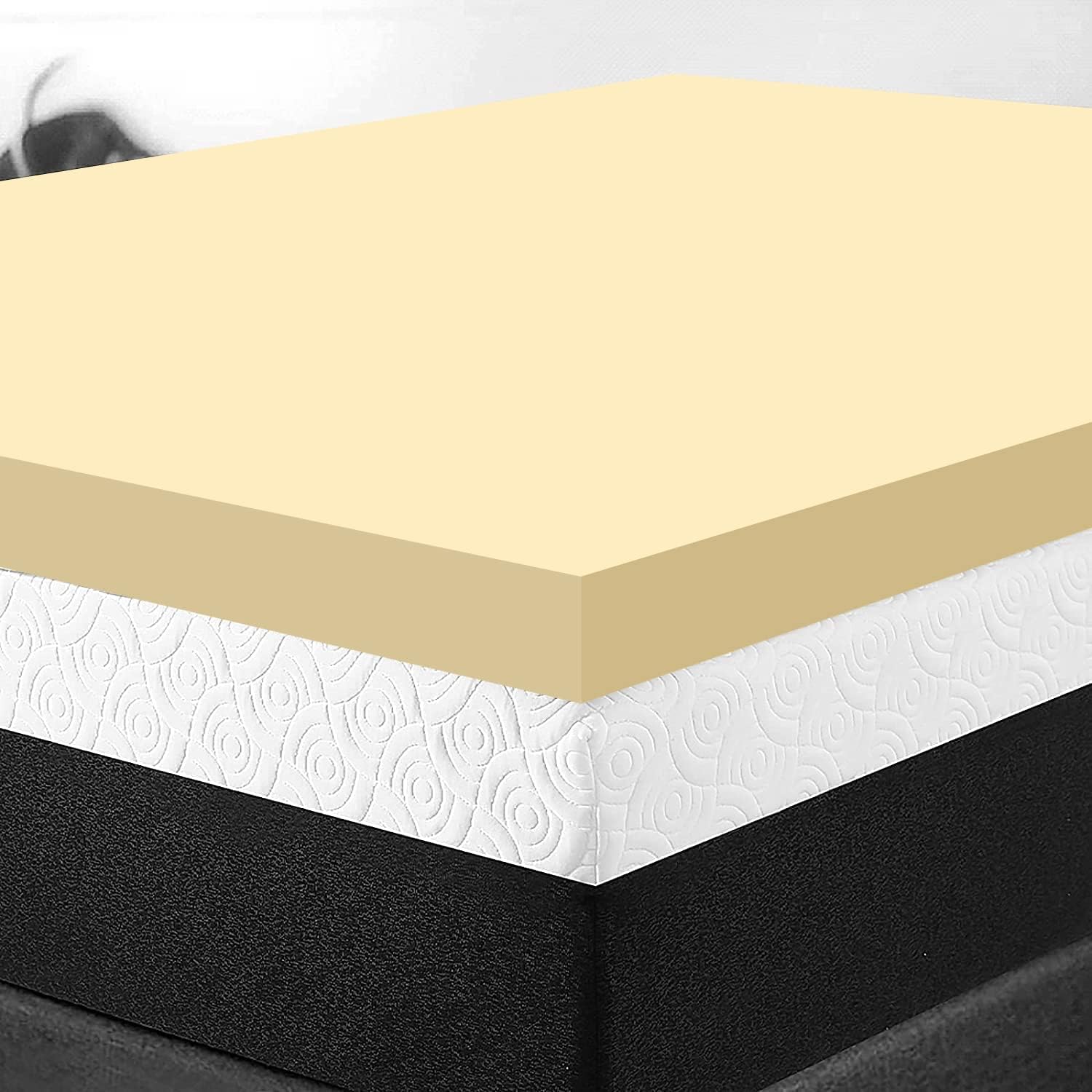 Orthopaedic Memory Foam Mattress Topper - Standard UK Sizes 1" 2" 3" 4 ...