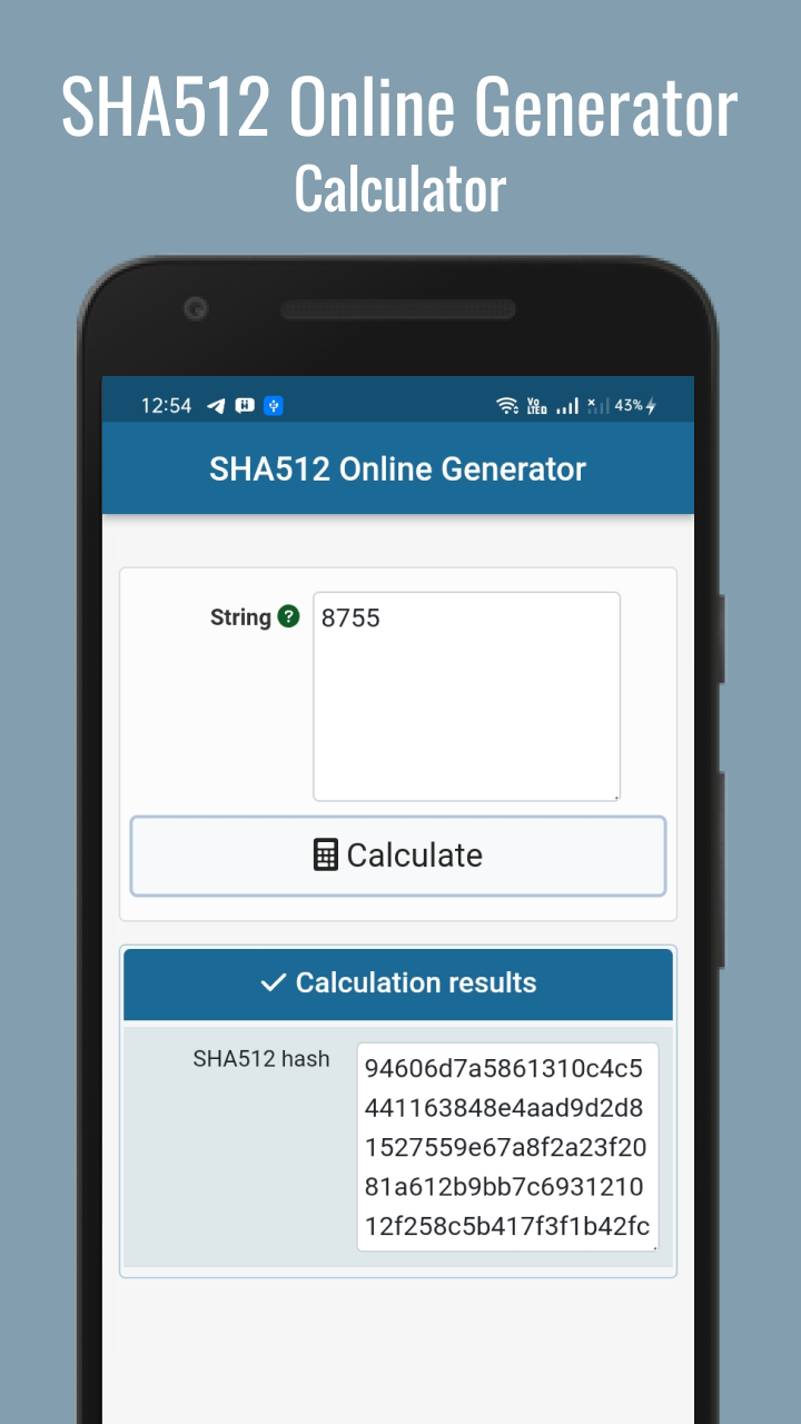 SHA512 Online Generator - App on Amazon Appstore