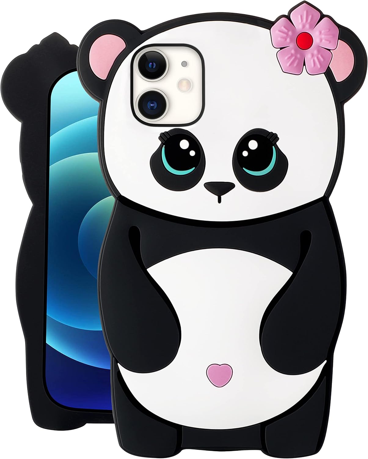 Amazon.com: JoySolar Panda Sister Case for iPhone 11 6.1" Cute Silicone ...