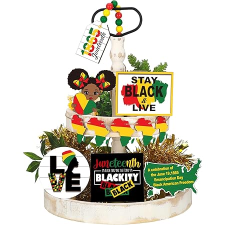 Amazon.com: Happy Juneteenth Wooden Hanging Sign Indenpendence Day Door ...