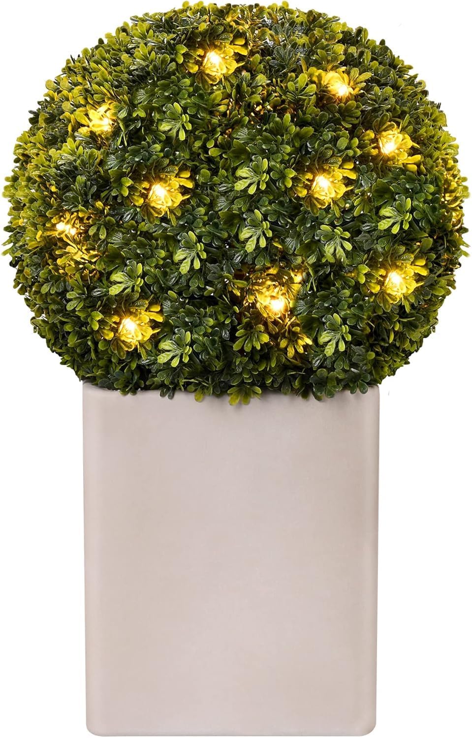 Amazon.com - SEVENLOVE Artificial Boxwood Topiary Ball with Planter ...