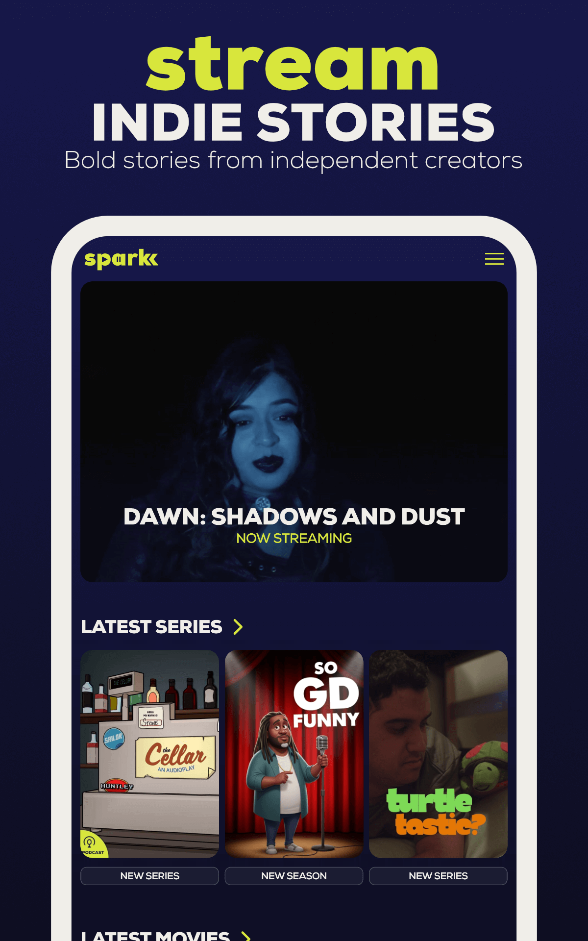 Sparkk TV: Stream Indie - App on Amazon Appstore