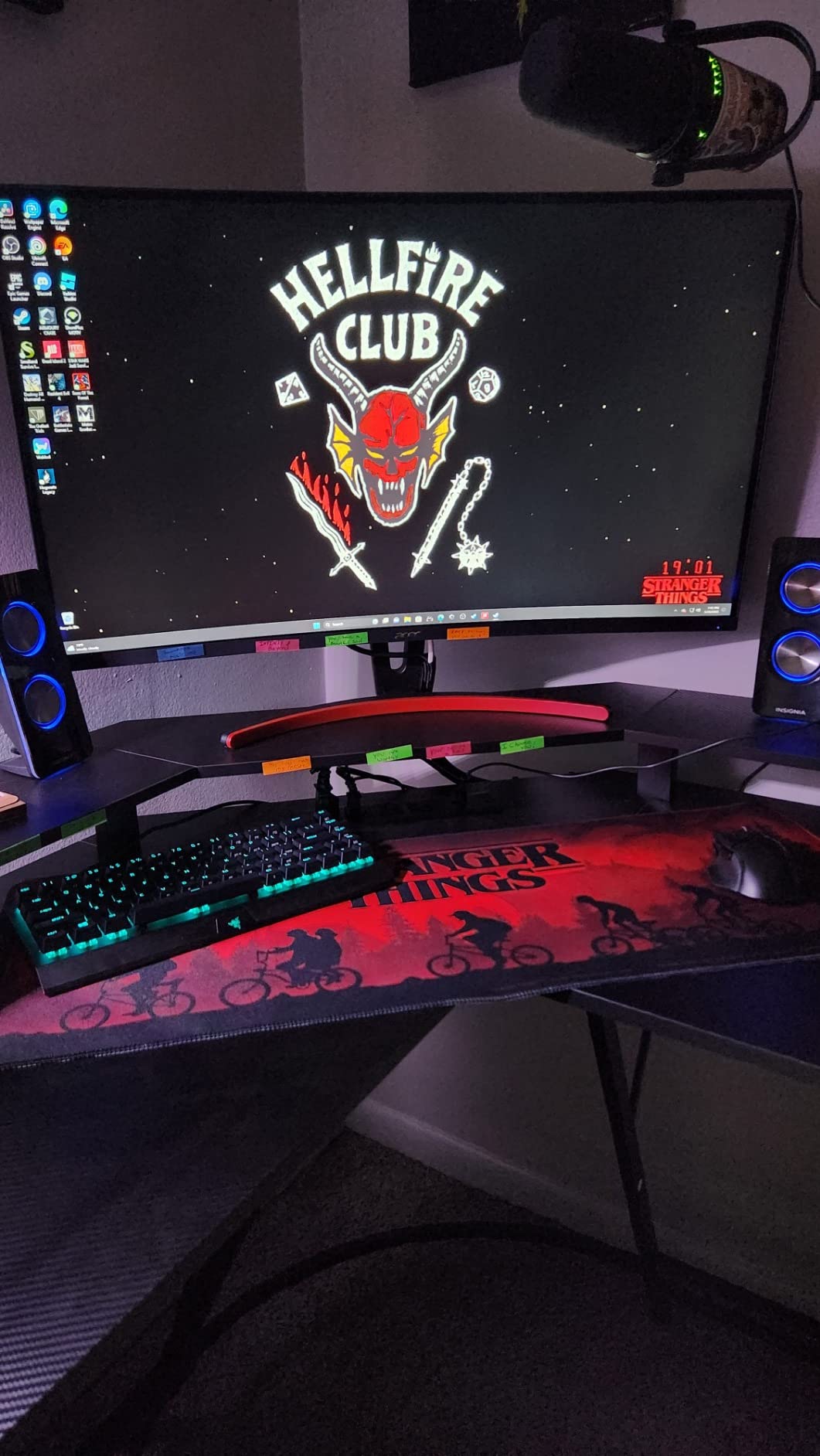 Amazon.com: Stranger Things Logo Desk Mat | Officially Licensed ...