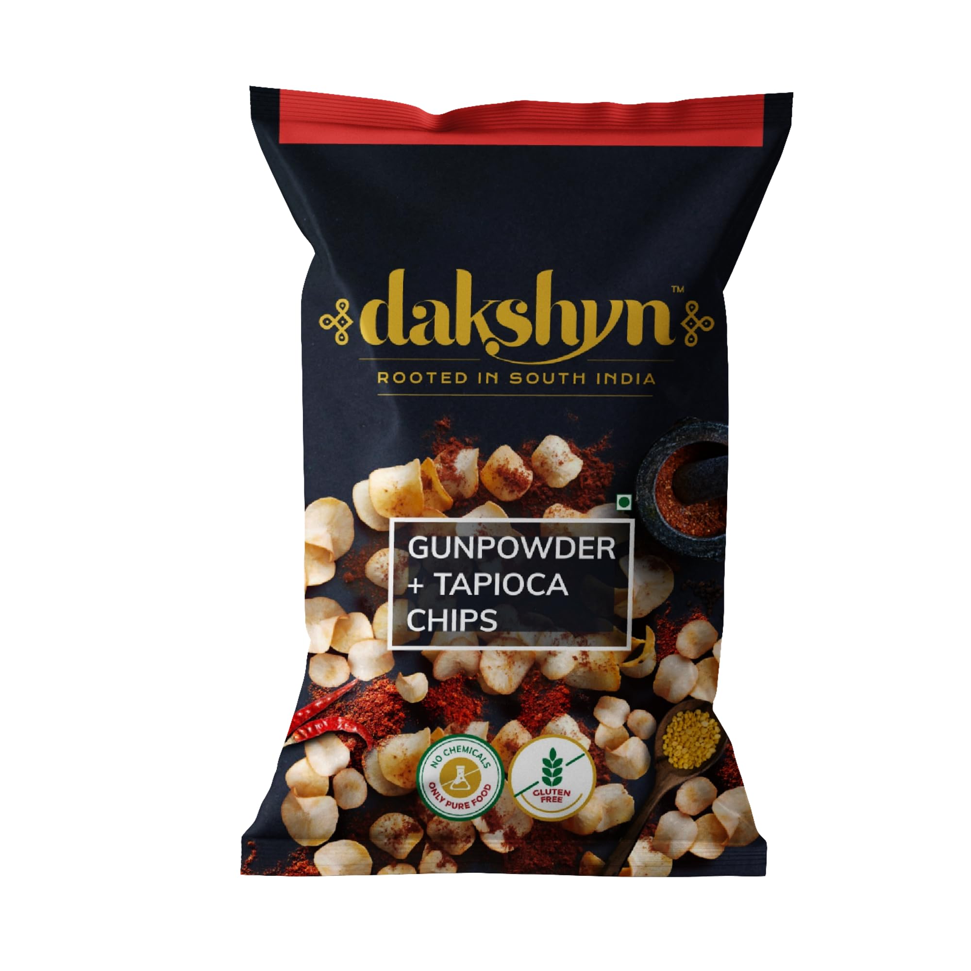 Buy Dakshyn Andhra powder Tapioca Chips 60g | Kerala Cassava Chips in ...