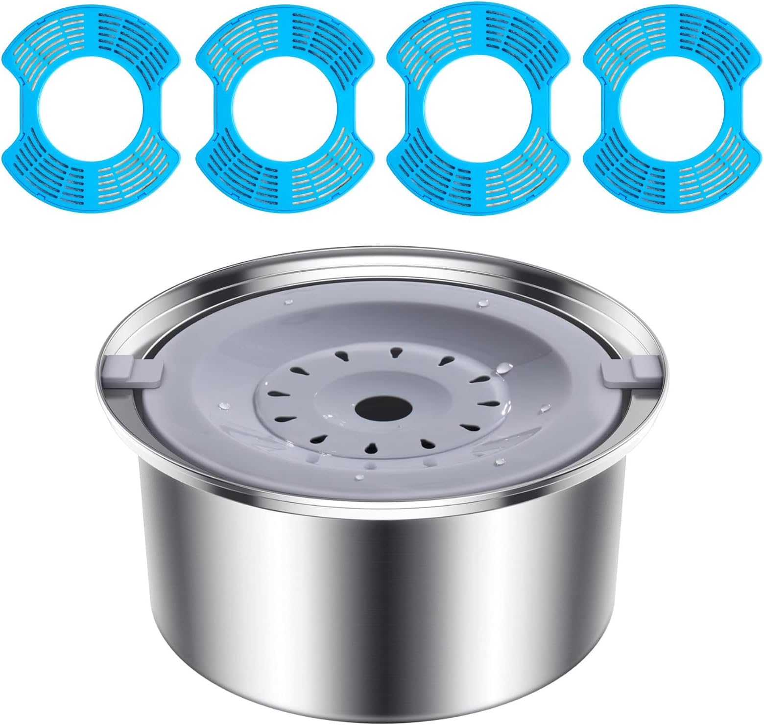 Amazon.com: Smartoo 4L/136oz No Spill Dog Water Bowl + 4 Pack Activated ...