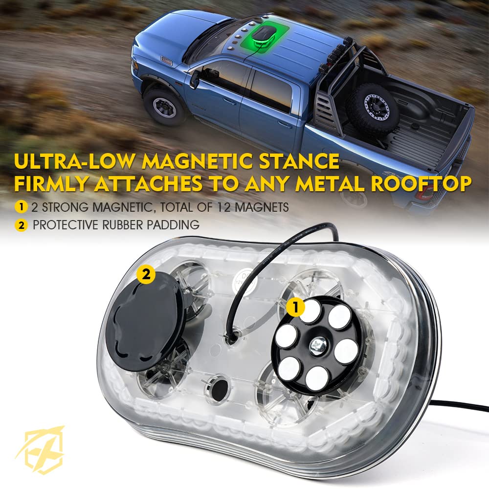 Snapklik.com : Green COB LED Rooftop Strobe Beacon Lights Bar, Super ...