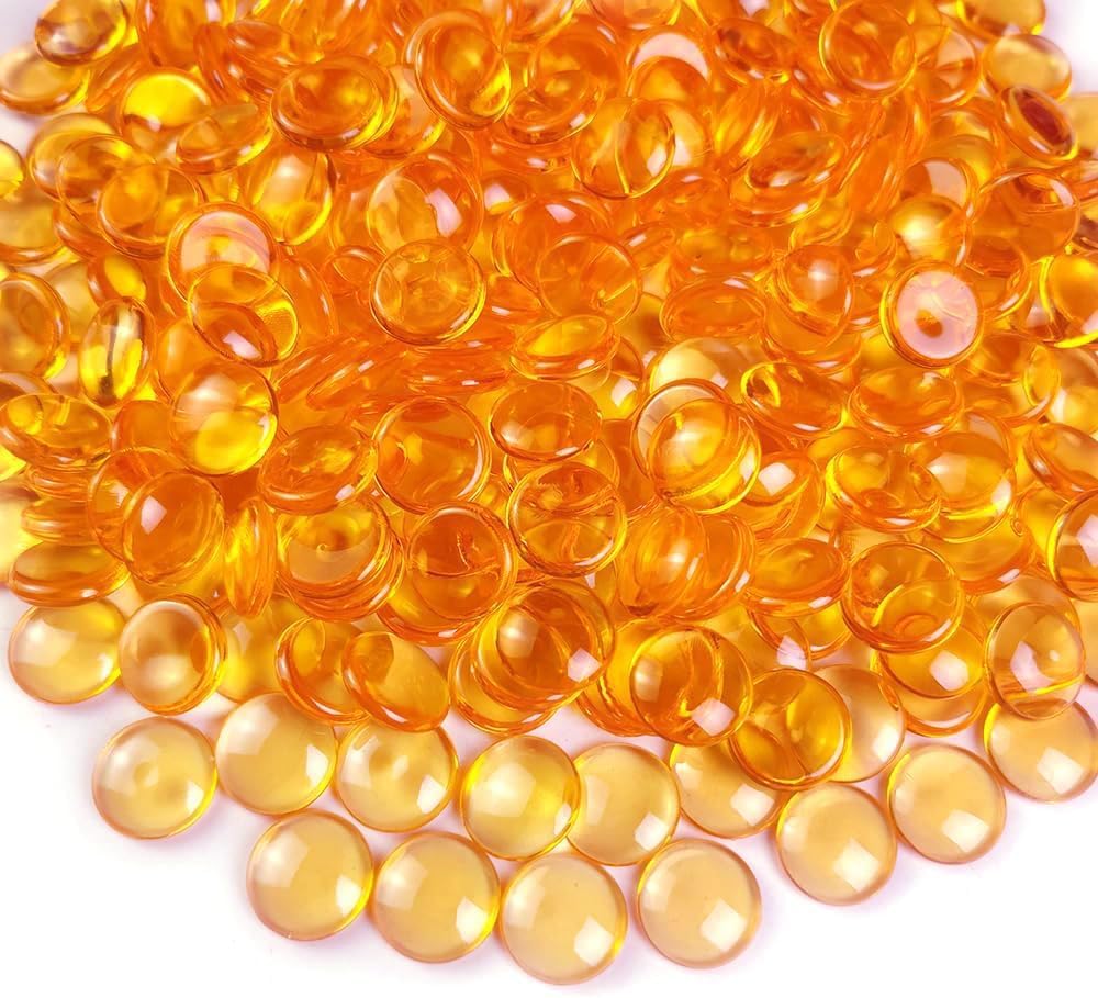Amazon.com: WLYTE Orange Flat Glass Marbles for Vase Filler, 1Lb Glass ...