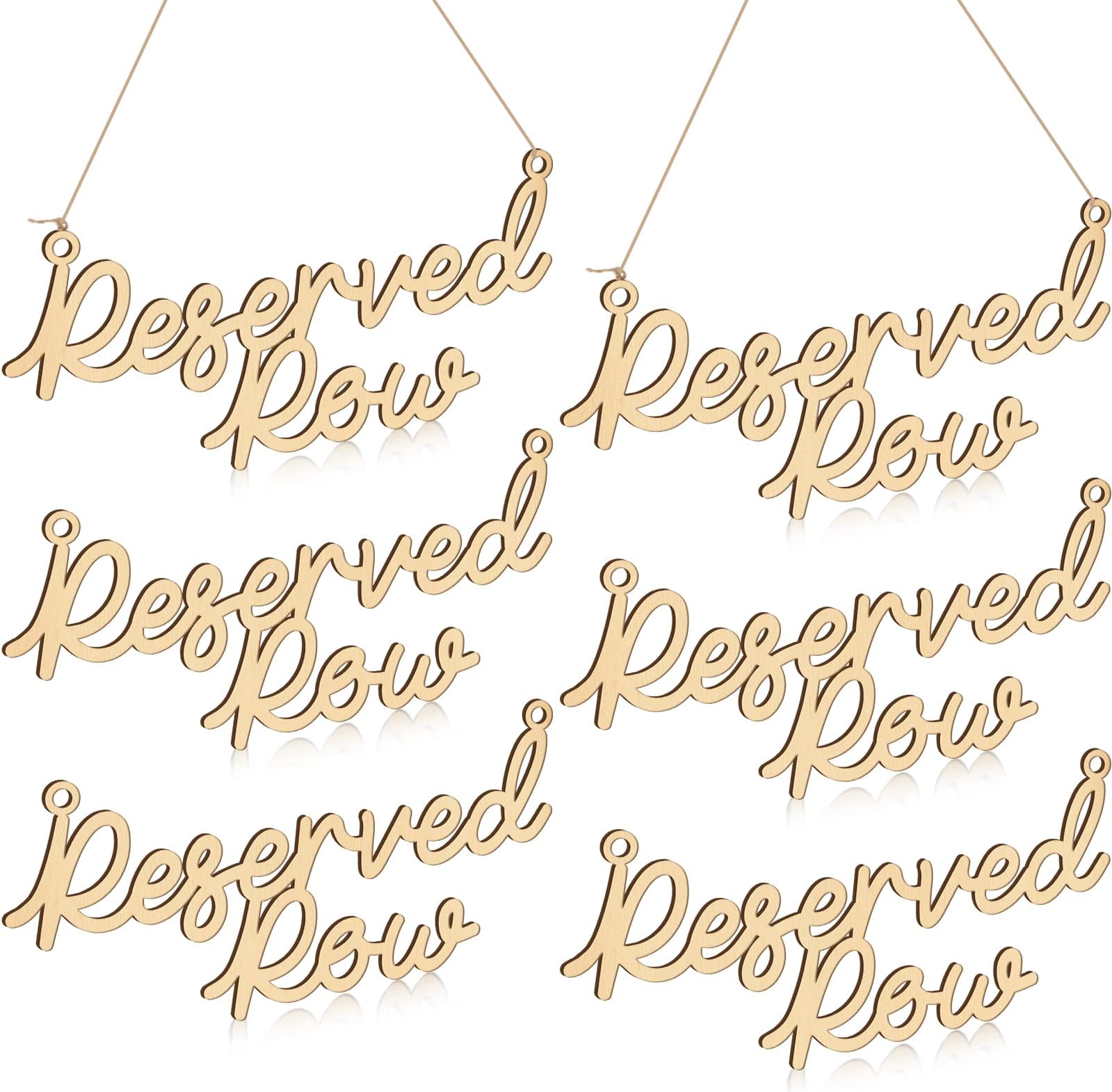 Amazon.com: 8+8 Pcs Acrylic Hanging Reserved Signs, Windspeed Reserved ...