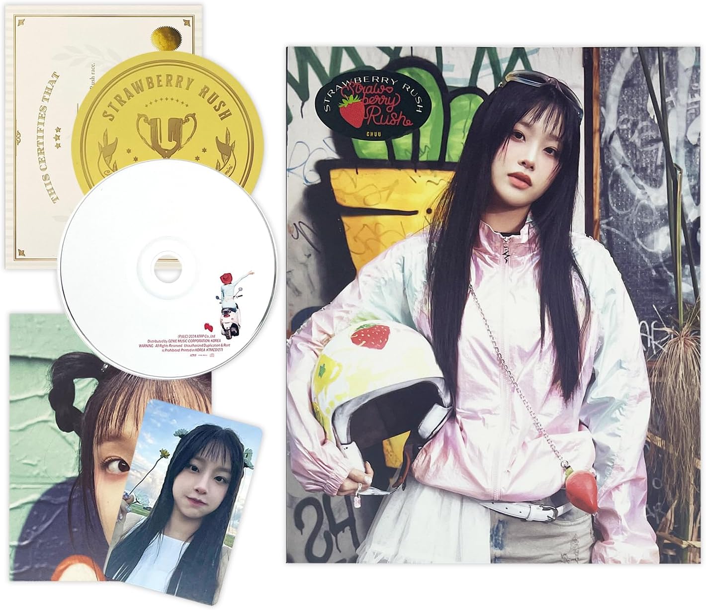 CHUU - 2nd Mini Album [Strawberry Rush] (Rush Ver.) CD-R + Certificate ...