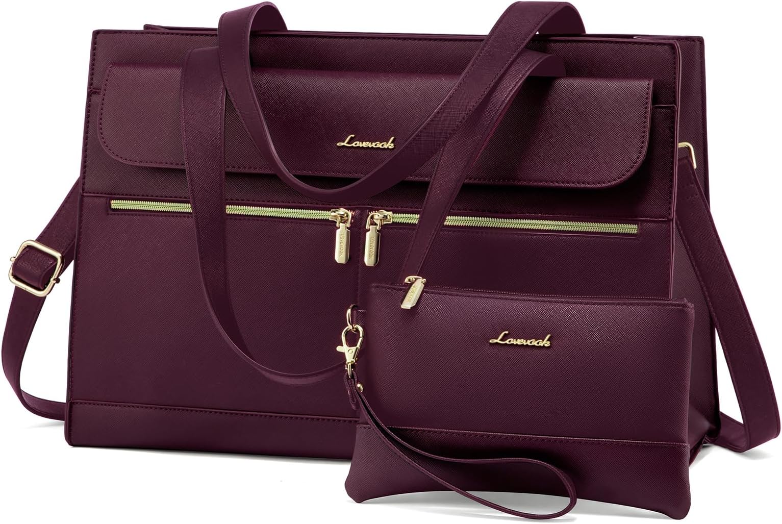 Amazon.com: LOVEVOOK Laptop Bag for Women 15.6 Inch Laptop Tote Work ...