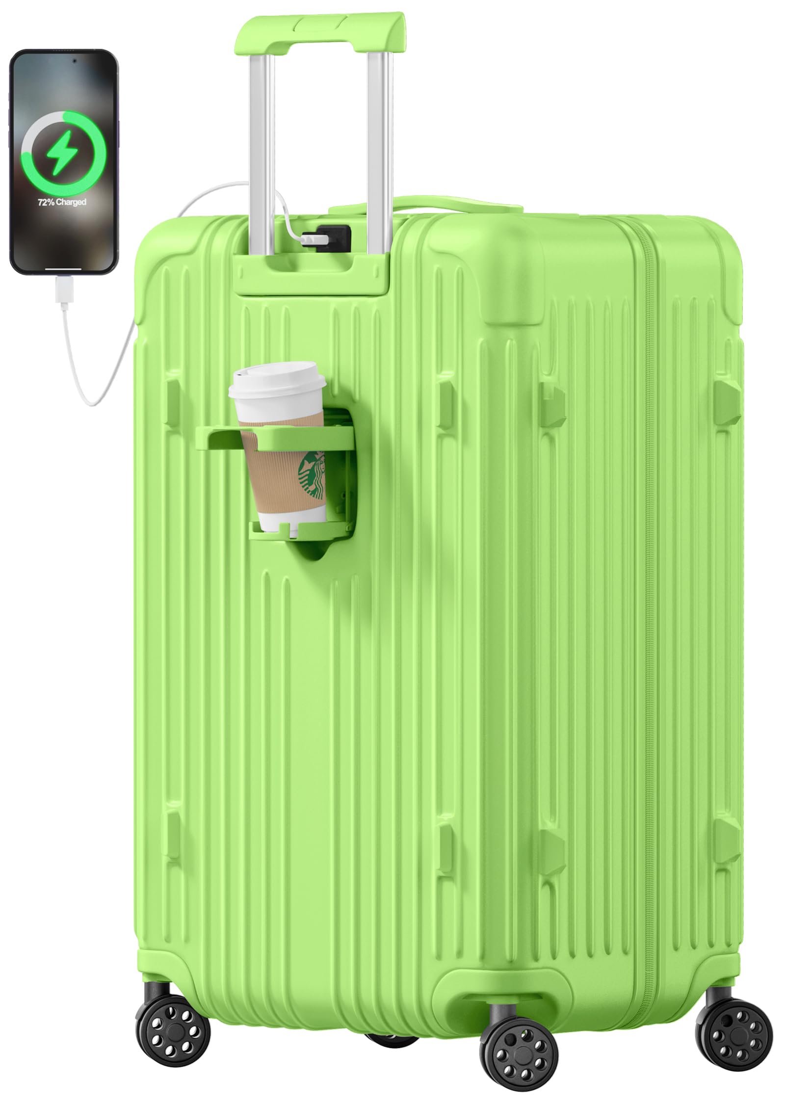 Amazon.com | Krute Luggage with Spinner Double Wheels Suitcases with ...