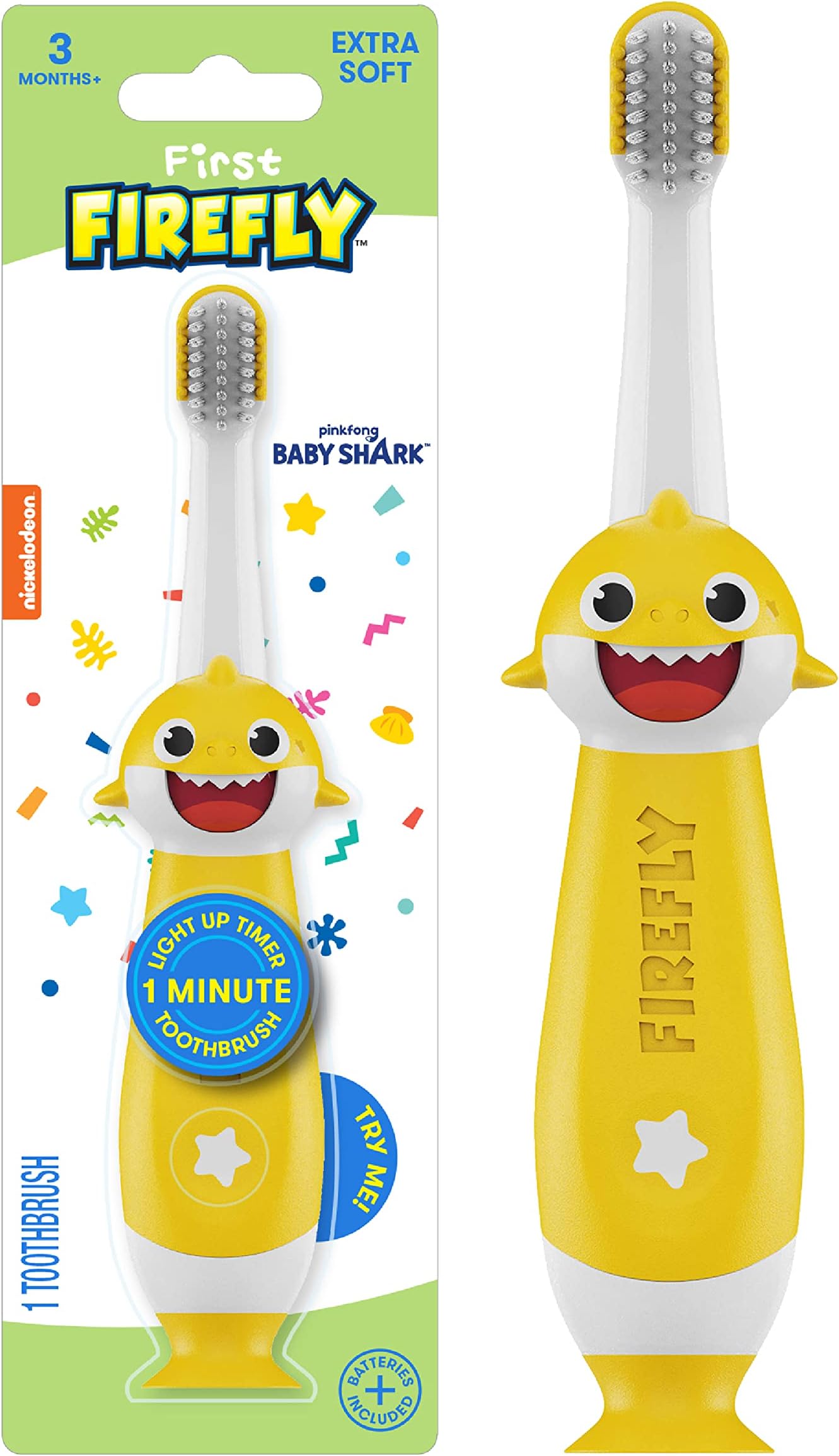 Amazon.com : FIREFLY First Firefly Training Light Up Toothbrush, Baby ...