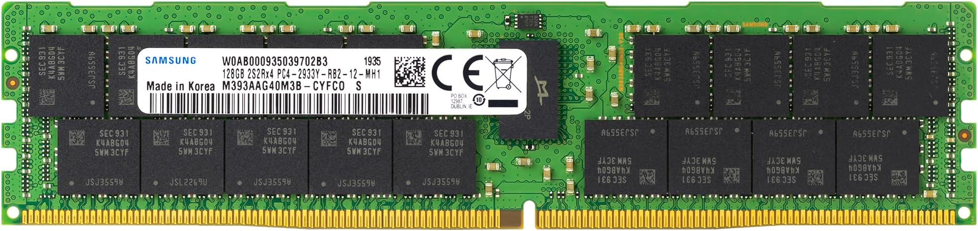 Samsung 128GB DDR4 2933MHz PC4-23400 ECC RDIMM 4Rx4 (2S2Rx4) Quad Rank ...