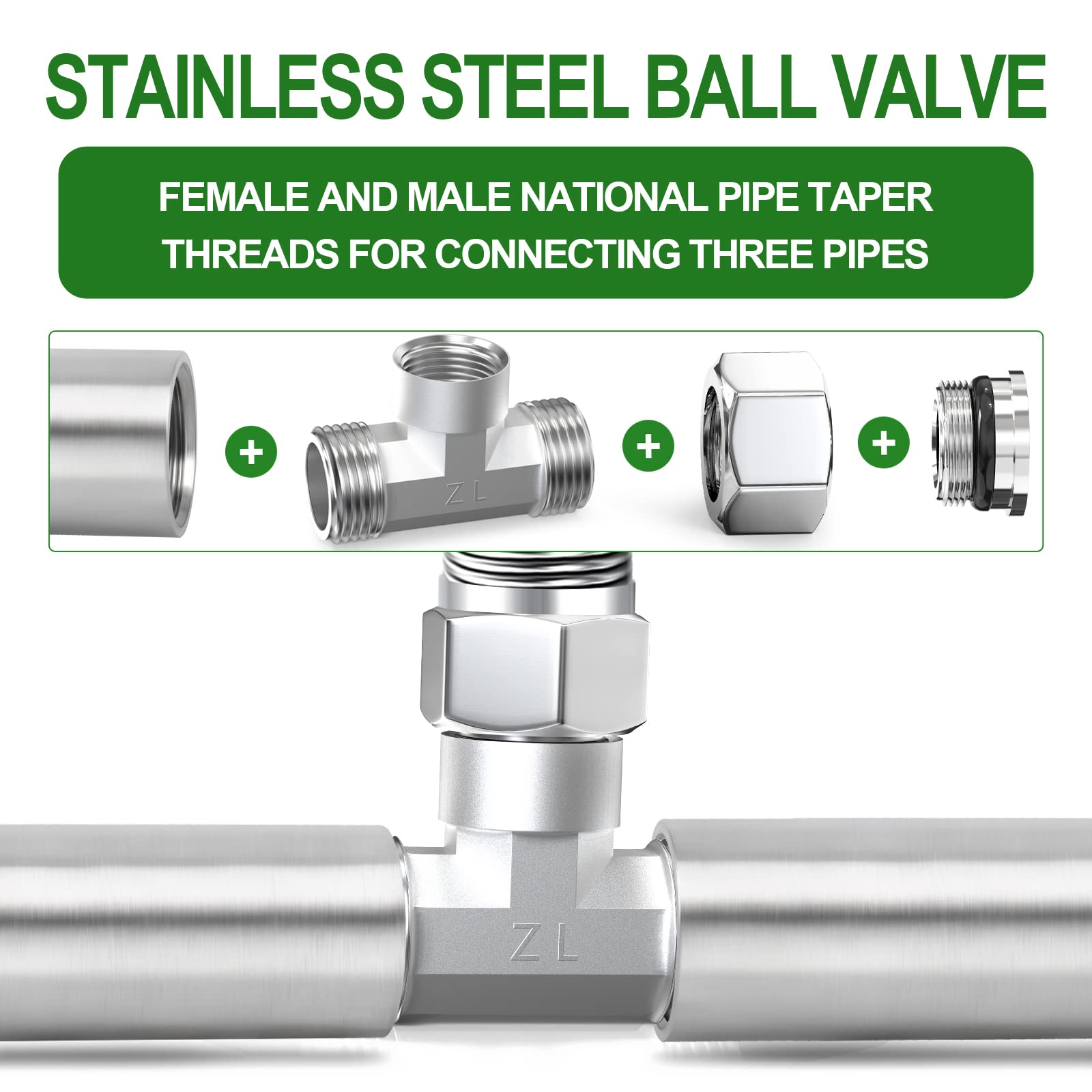 Snapklik.com : TAISHER 5PCS 304 Stainless Steel 3 Way Top Flexible ...