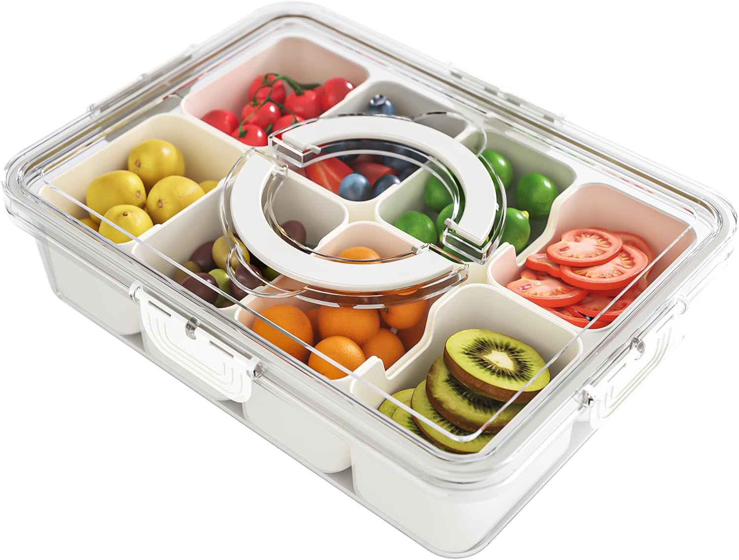 Amazon.com | Snackle Box Container, Divided Serving Tray with Lid and ...