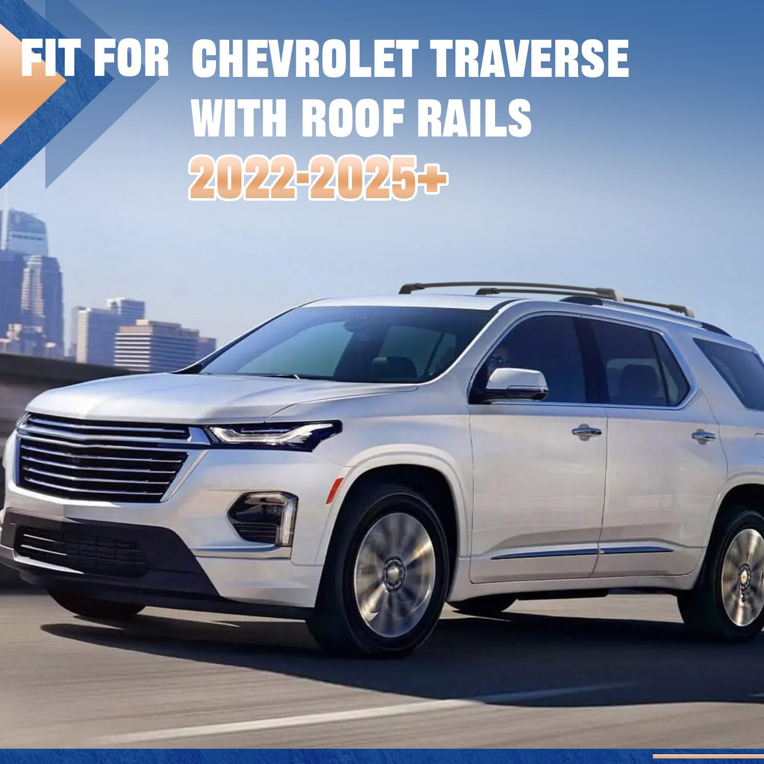 Snapklik.com : 220 LBS Roof Rack Cross Bars Fit For Chevrolet Traverse ...