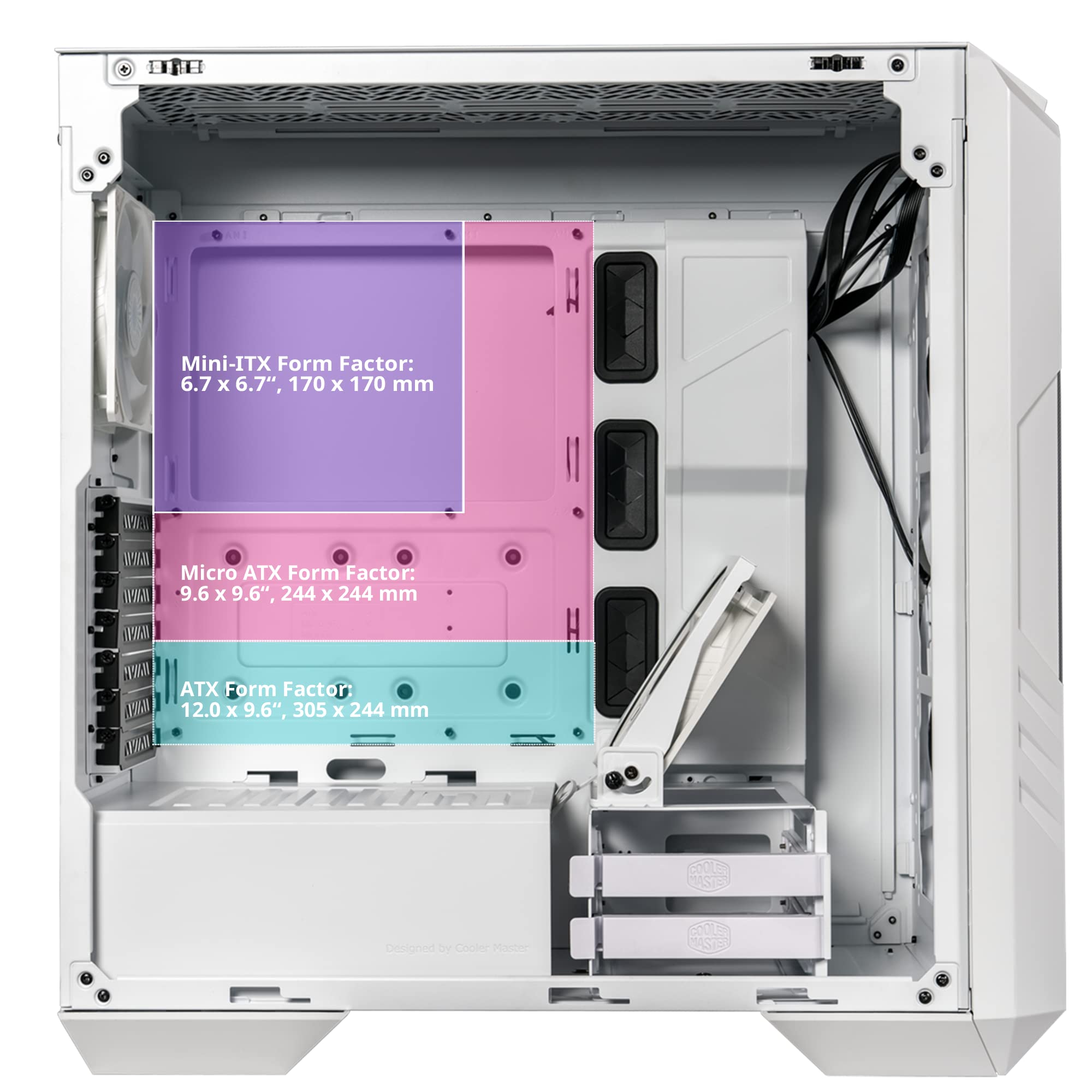 Cooler Master HAF 500 Black High Airflow ATX Mid-Tower, Mesh Front ...