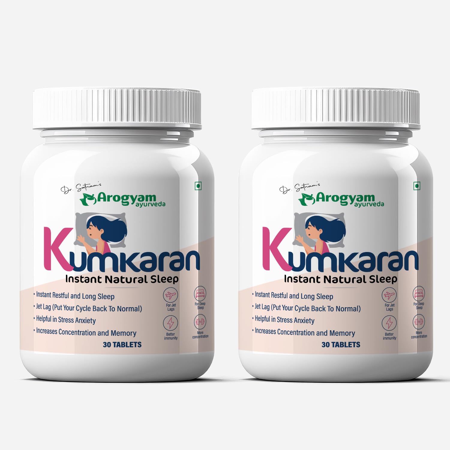 AROGYAM Ayurveda Kumkaran Natural Sleep Tablets, Ayurveda Non-Habit ...