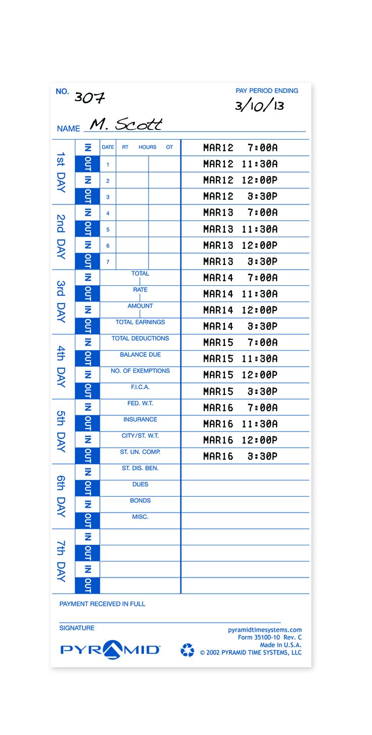 Pyramid Time Systems Model 3600SS SmartSite Time Clock and Document ...