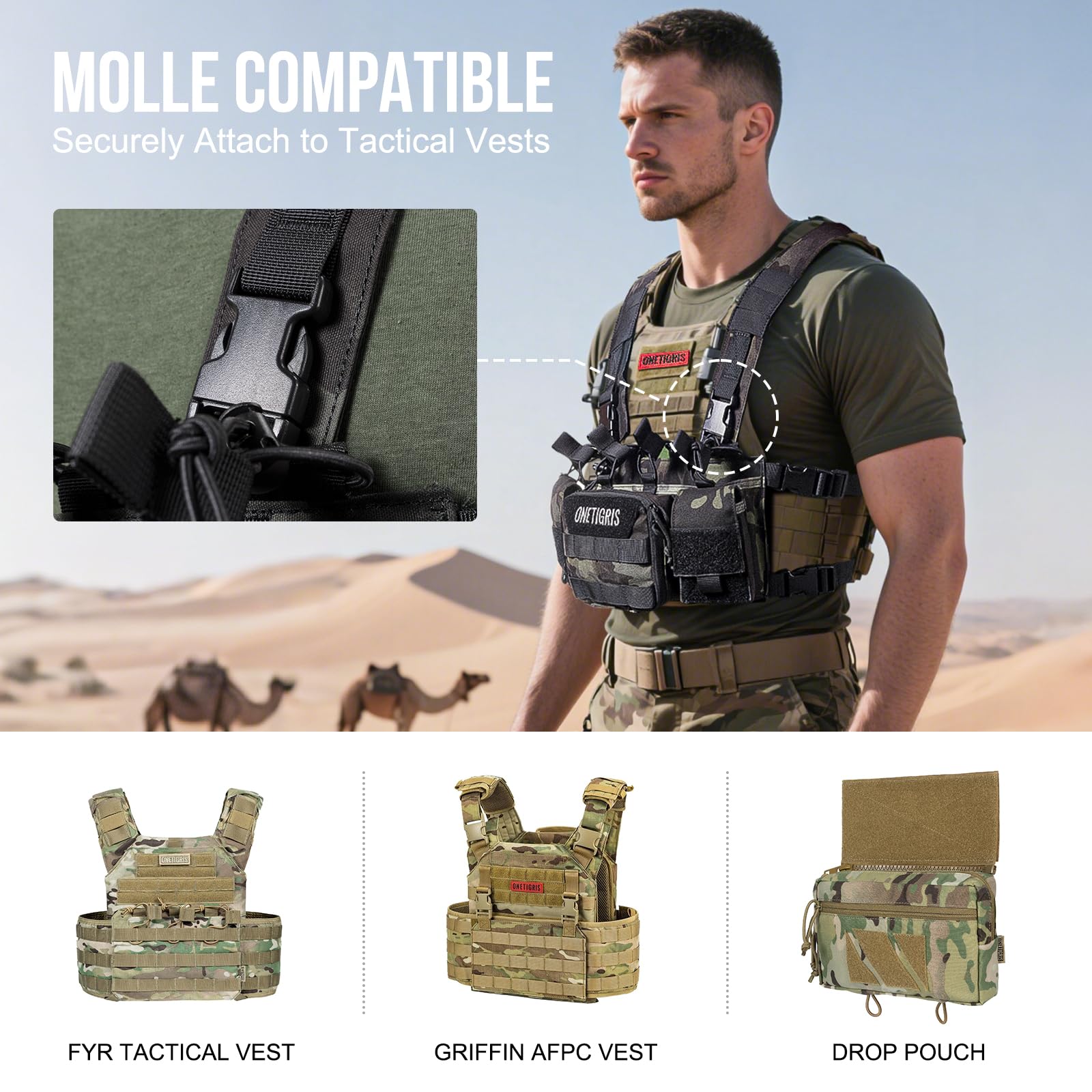 Snapklik.com : Chest Rig, MOLLE Chest Rigs Tactical Chest Rig Dangler ...