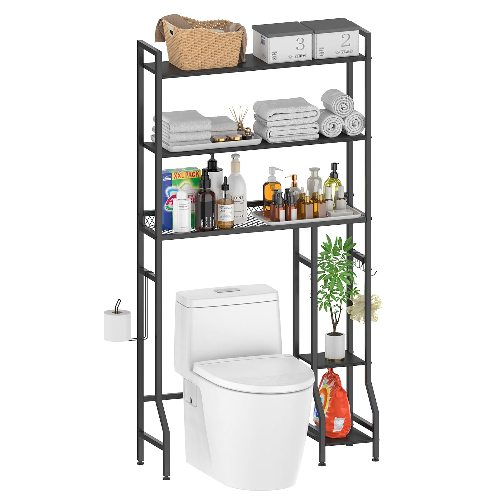Amazon.com: CADUKE Over The Toilet Bathroom Organizer, Over Toilet ...