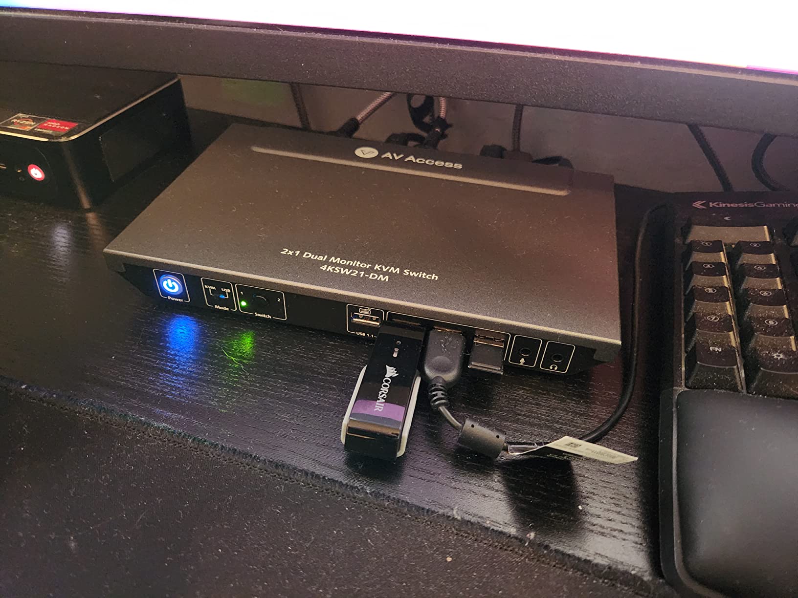 $27/mo - Finance AV Access KVM Switch Dual Monitor 2 Port 4K@60Hz, 2K ...