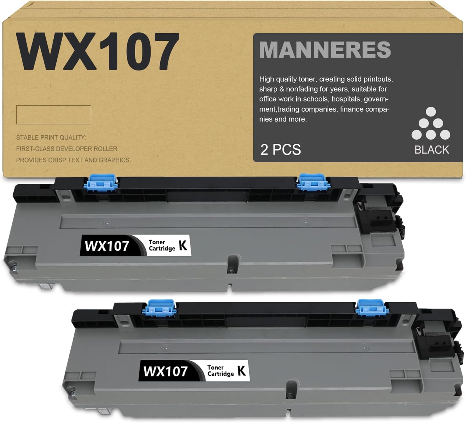 Amazon.com: MANNERES WX-107 Waste Toner Box 1 Pack - Compatible WX107 ...