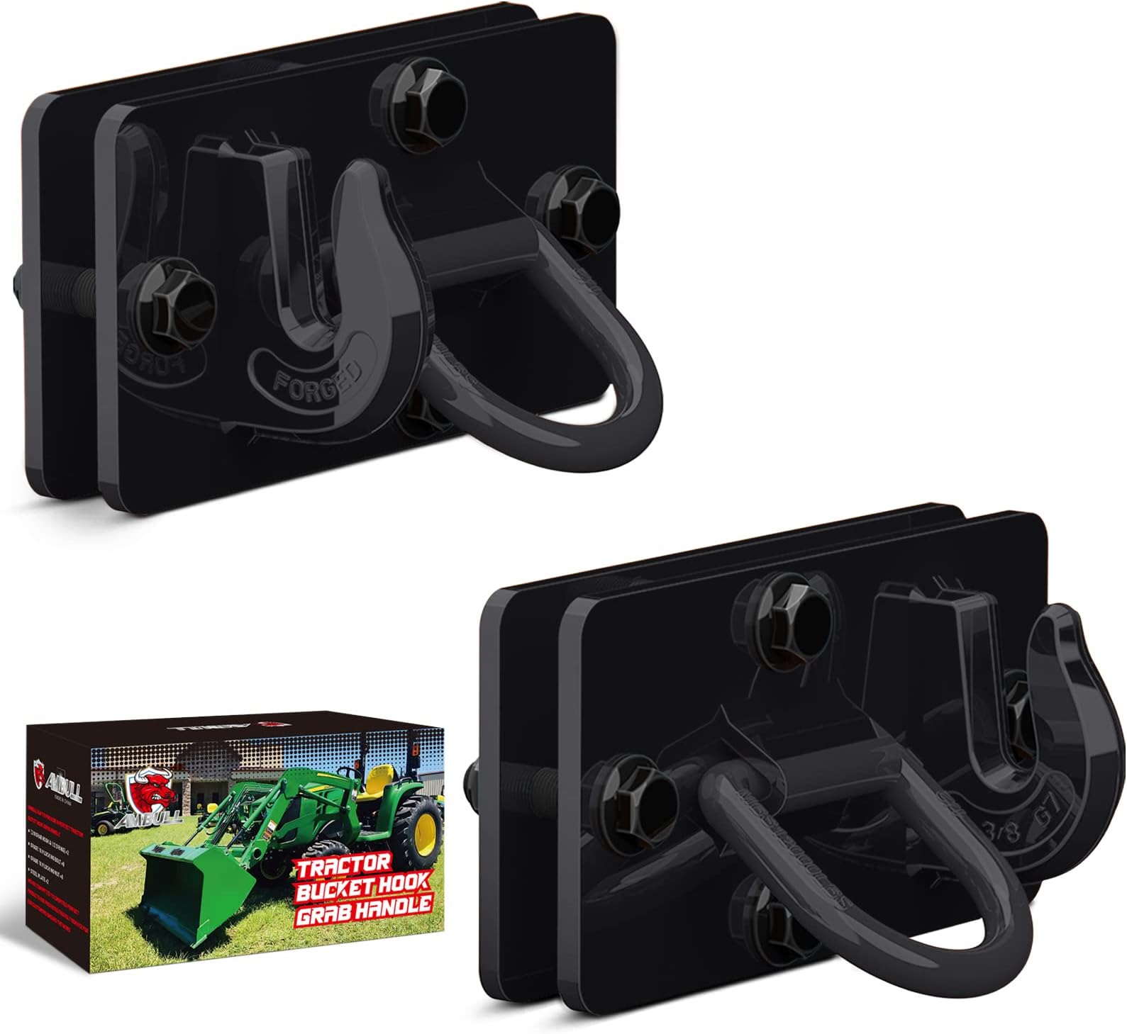 Amazon.com: ONECHOI Tractor Bucket Hooks, Bolt On Clevis Mount with 1/2 ...