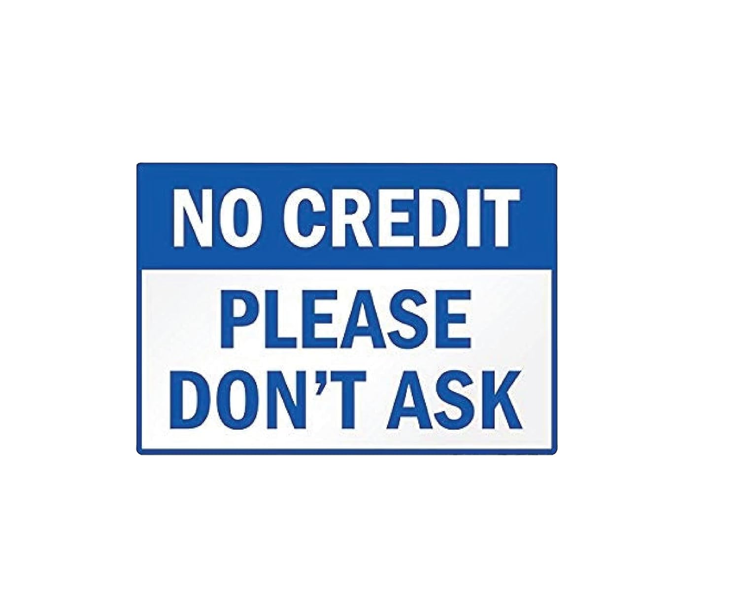 isee360 No Credit Point Call out Sign Stickers Shop Mall Commercial ...