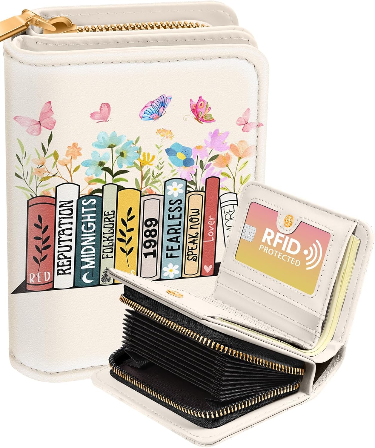 Amazon.com: Bistup Credit Card Holder Wallet for Women Cute Leather ...