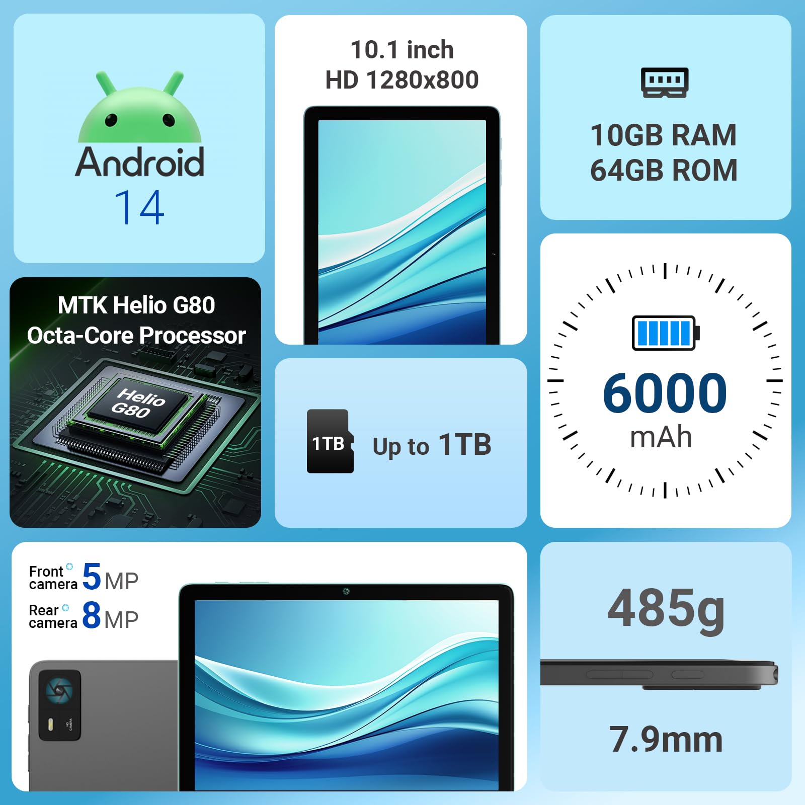 Snapklik.com : DigiLand 2025 Tablet,10.1" Android Tablet