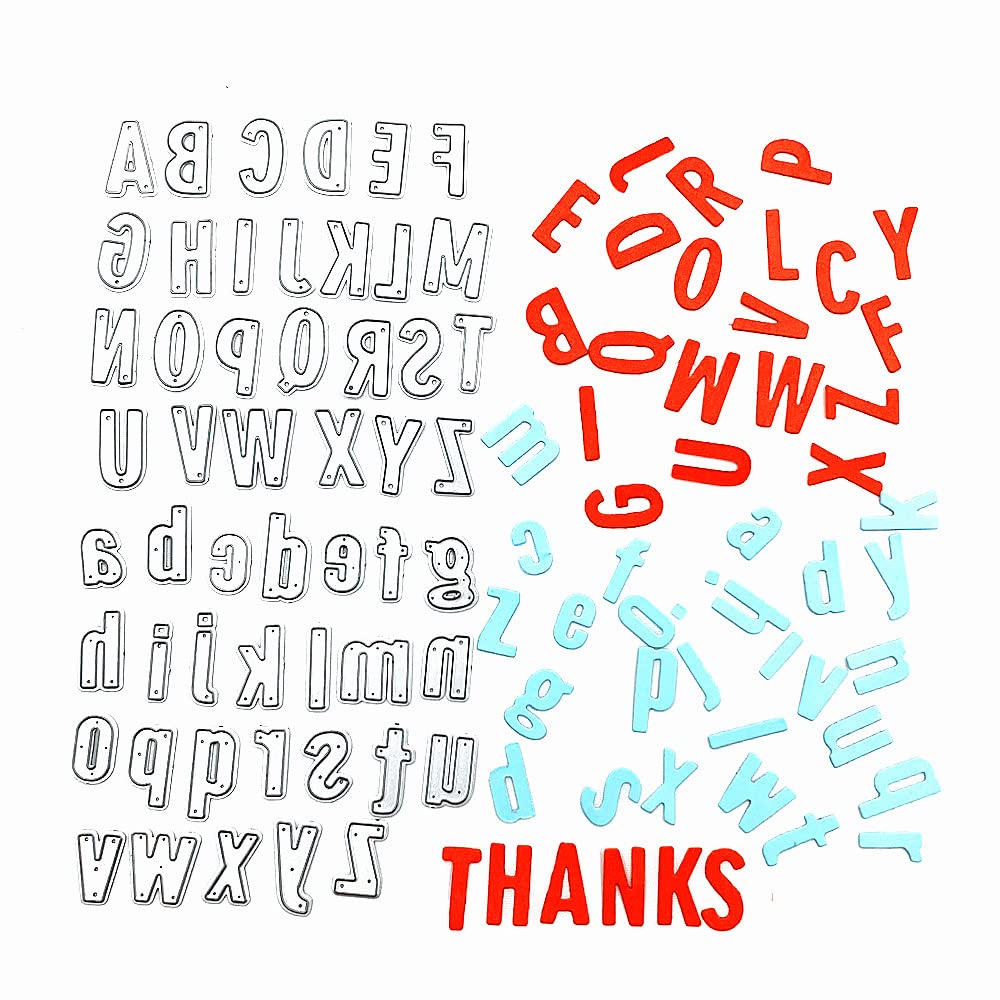 Die Cut Letters Capital 26 Letter Cutting Dies , Lowercase 26 Alphabet ...