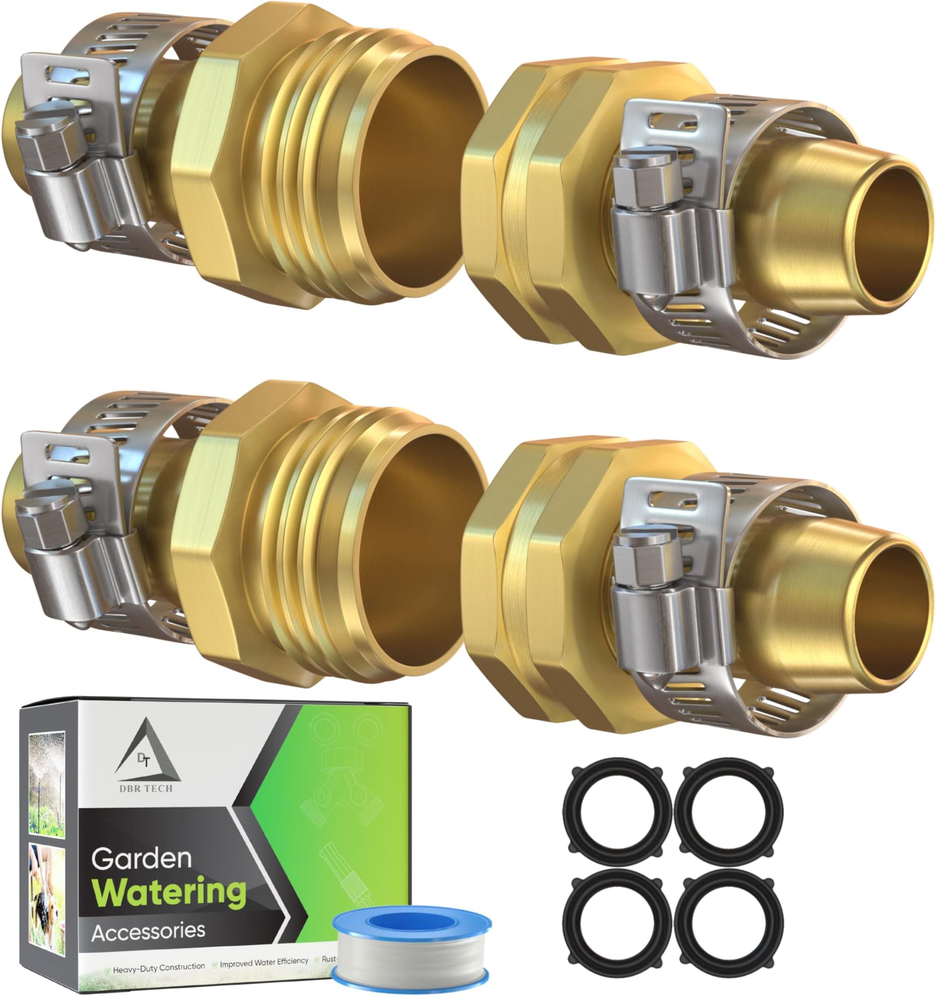 Amazon.com: Maofa Metal Garden Hose Repair Connector End Repair Male ...