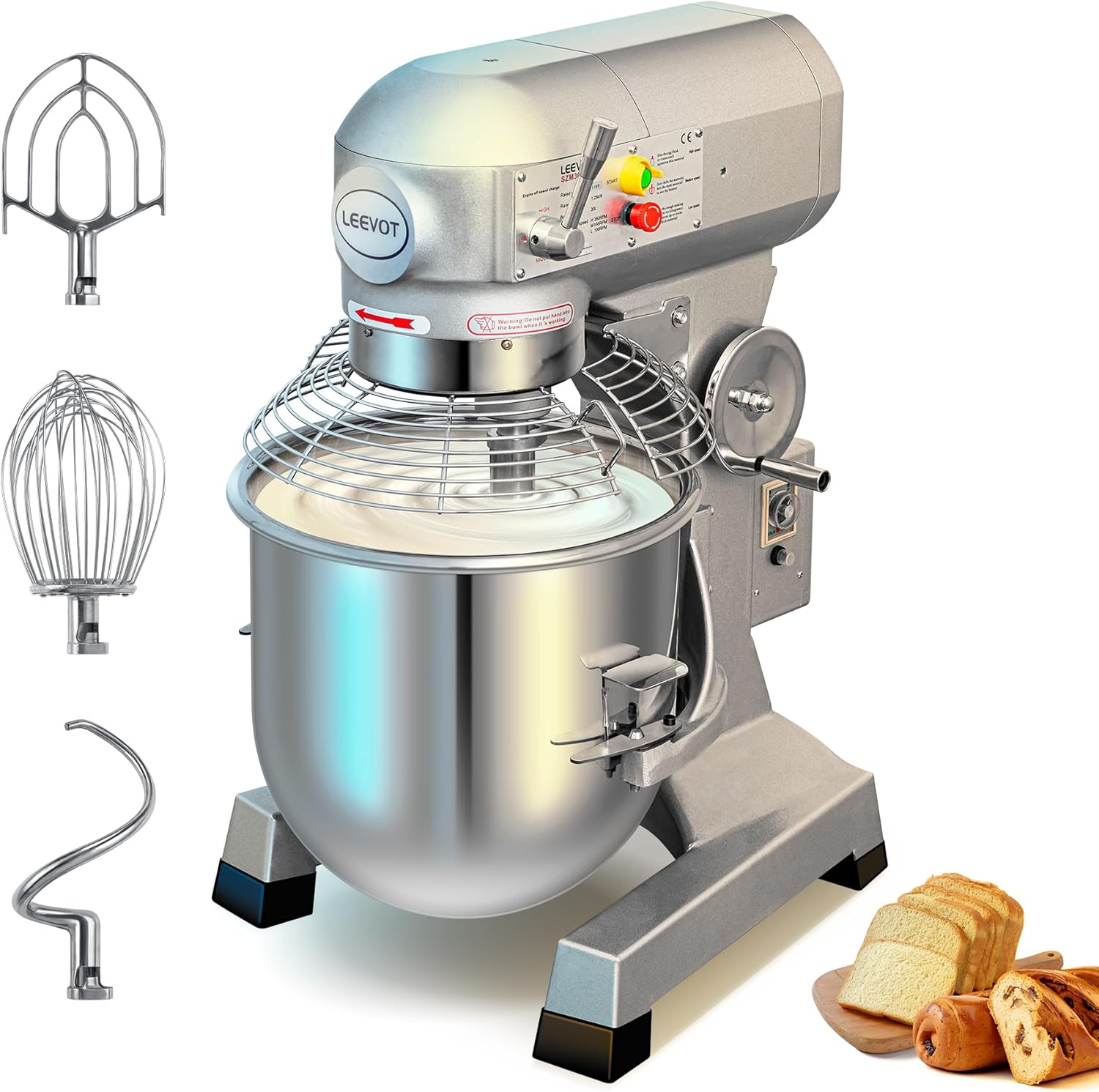 Amazon.com: EKway 30Qt Commercial Food Mixer with Timing Function,1250W ...