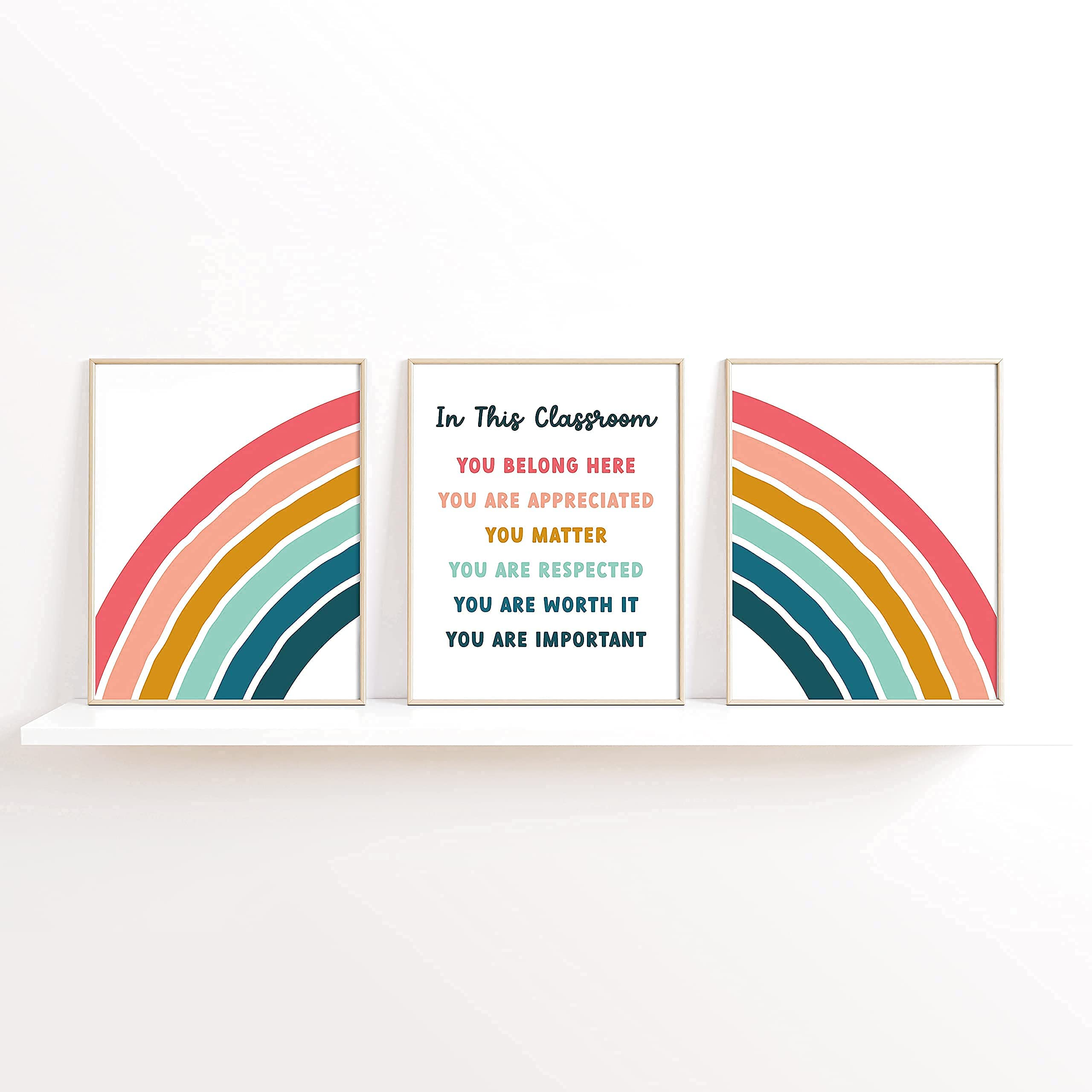 Buy Inspirational In This Classroom Wall Art - 3 Piece Rainbow Set (8 ...