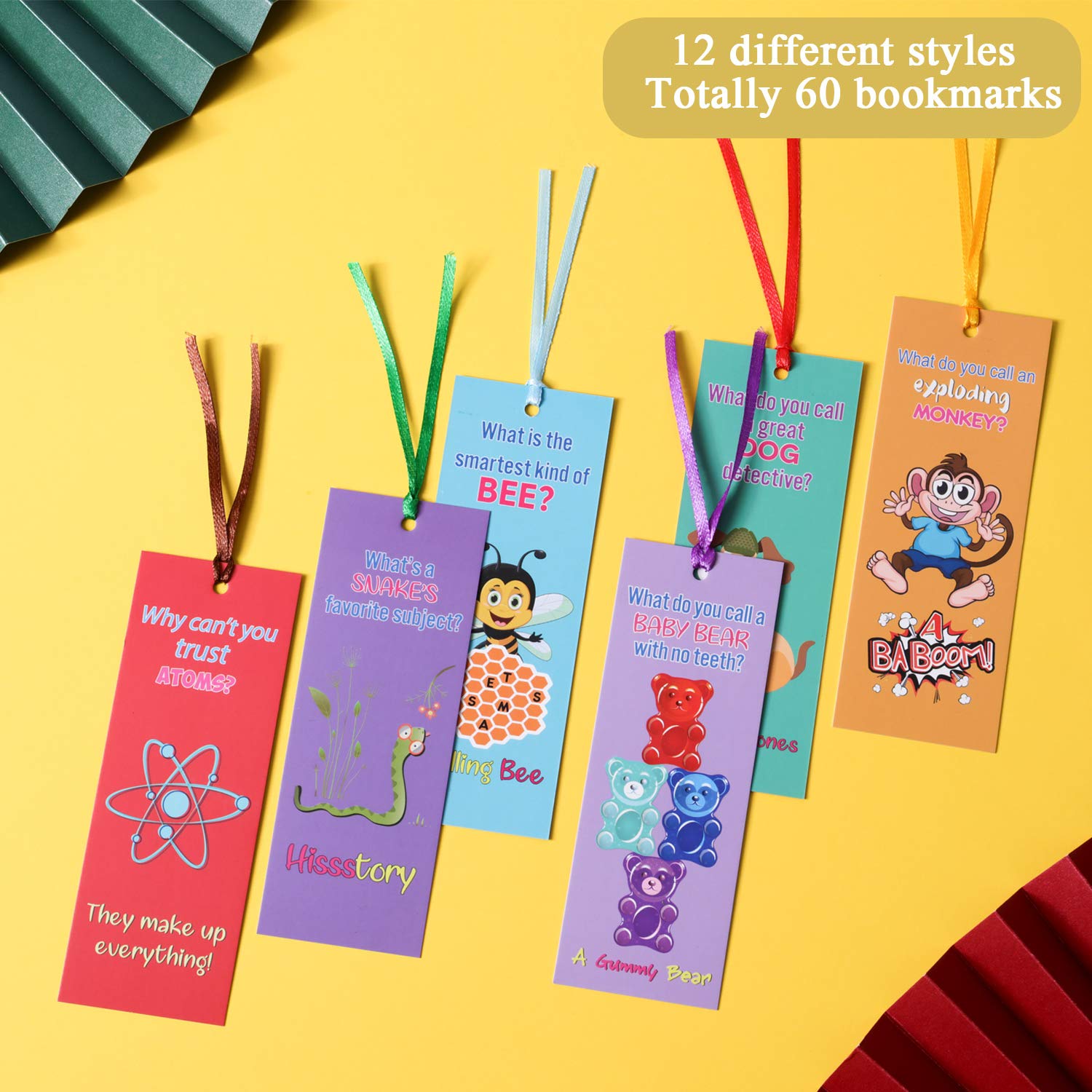 Kids Bookmark Silly Jokes Bookmarks Funny Animals Bookmarks Cartoon ...
