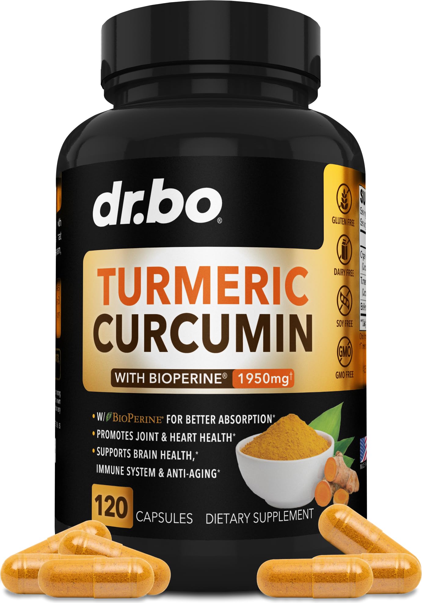 Amazon.com: Turmeric Curcumin with BioPerine Supplement Capsules ...