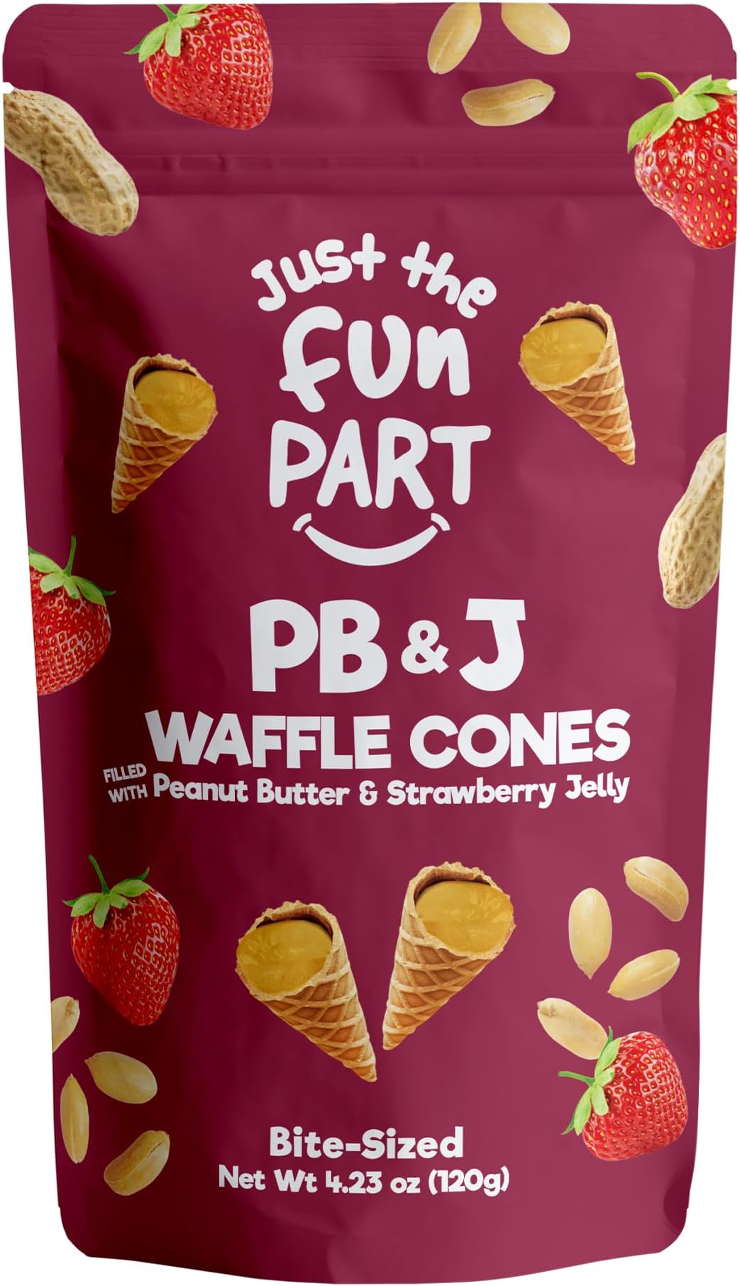 Amazon.com: Just The Fun Part, Bite-Size Crispy Mini Waffle Cones with ...