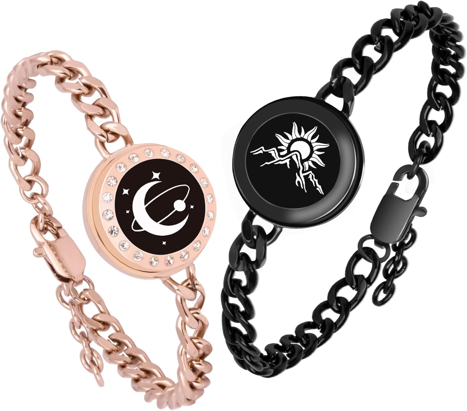 Amazon.com: EAOYAO Long Distance Touch Bracelets,Vibration & Light up ...