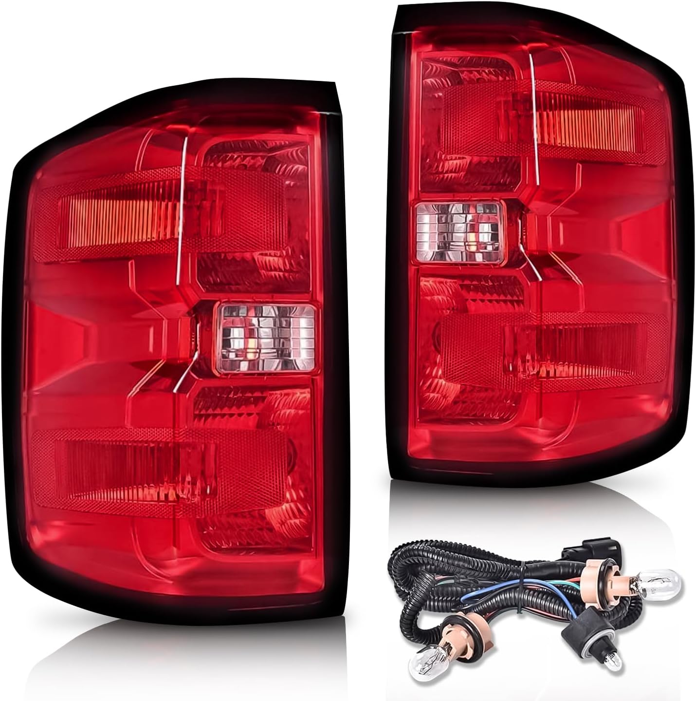 Amazon.com: Archaic Rear Tail Lights Brake Lamp w/Wiring Harness For ...