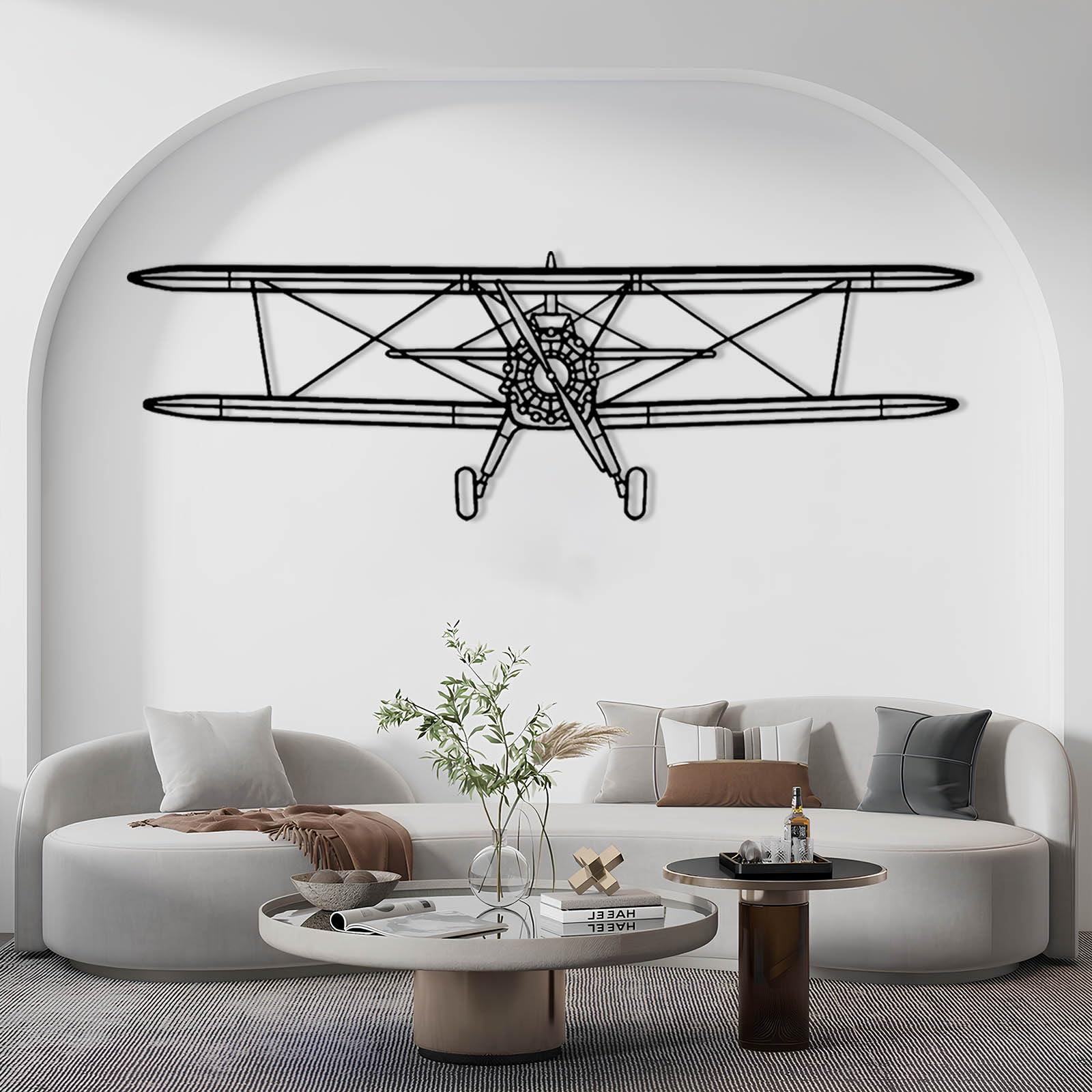 Amazon.com: Airplane Silhouette Metal Wall Art, Airplane Metal Wall ...