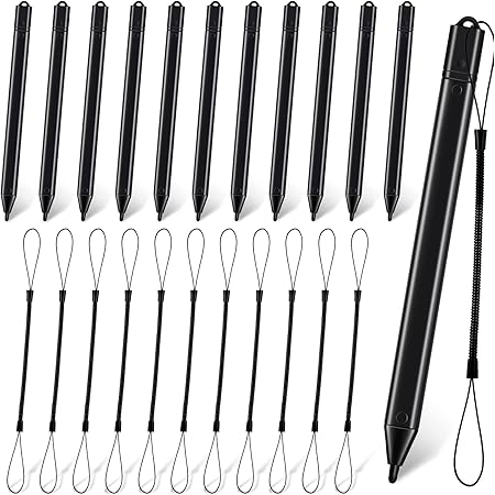Amazon.com: Kang Yuan Black Elastic Tether Lanyards Stylus Pens Coil ...