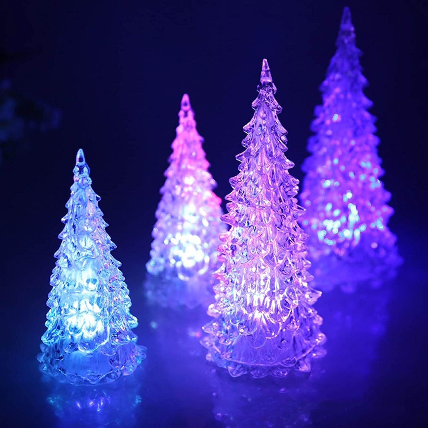HshDUti 7 Color Changing Christmas Tree LED Night Light Battery ...