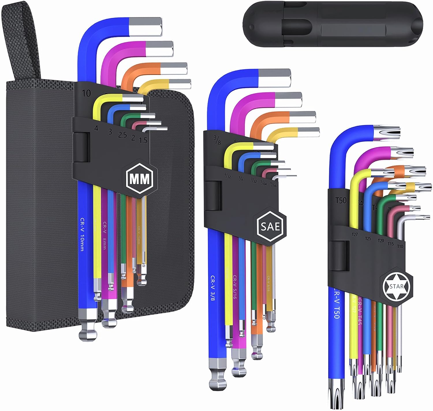 Kimapeso 27 PCS Allen Key Set Torx SAE Metric Allen Wrenches Set Long ...