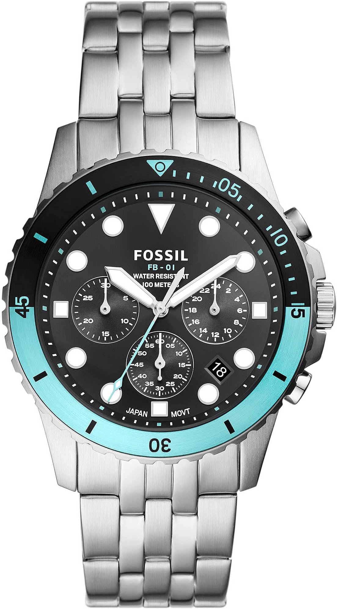 Fossil Men's FB - 01 Chronograph, Stainless Steel Watch, FS5827: Buy ...