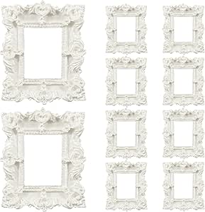 Amazon.com - Sewroro 10pcs Mini Frame Vintage Resin Picture Frame ...