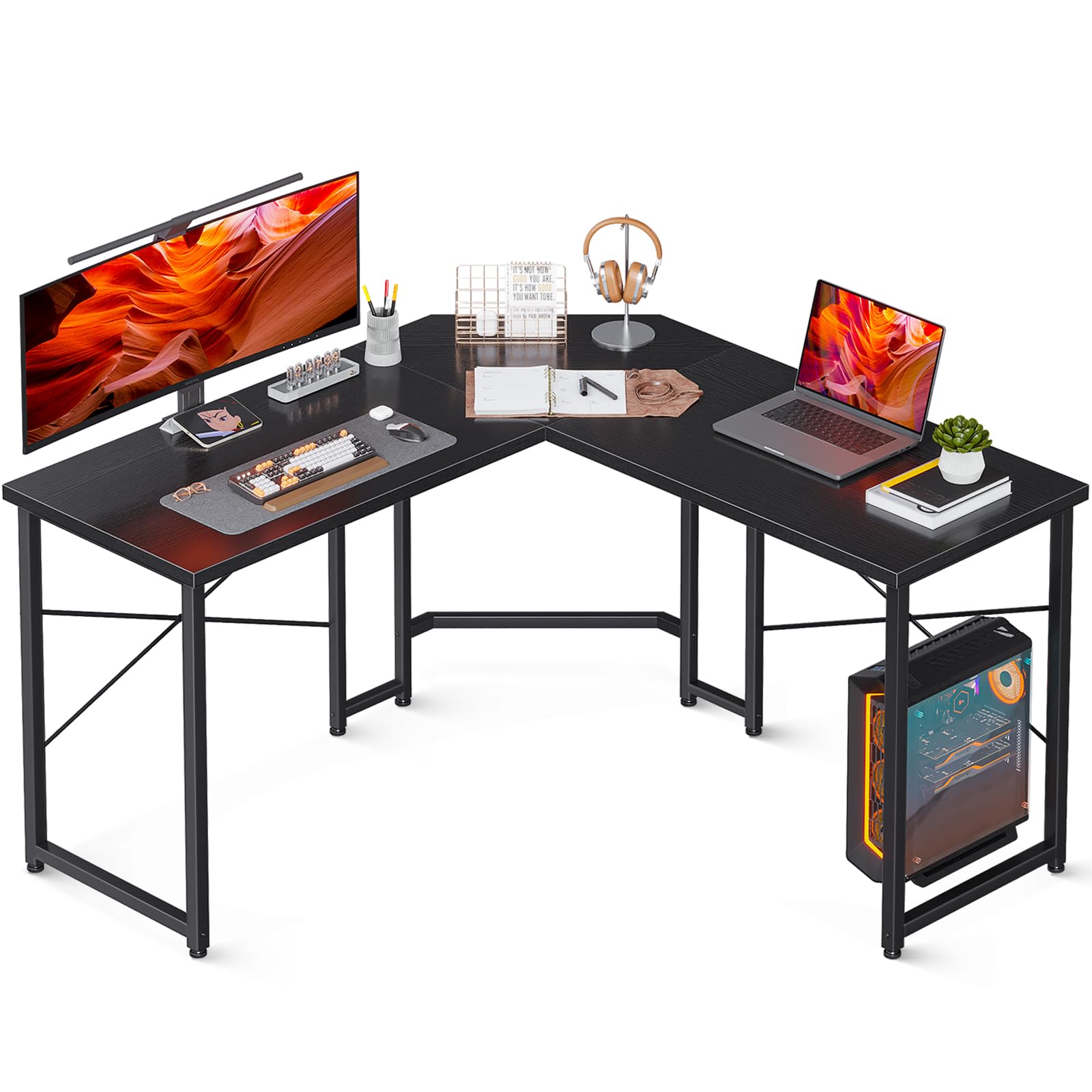 Snapklik.com : AODK L Shaped Gaming Desk, Computer Corner Desk, PC ...
