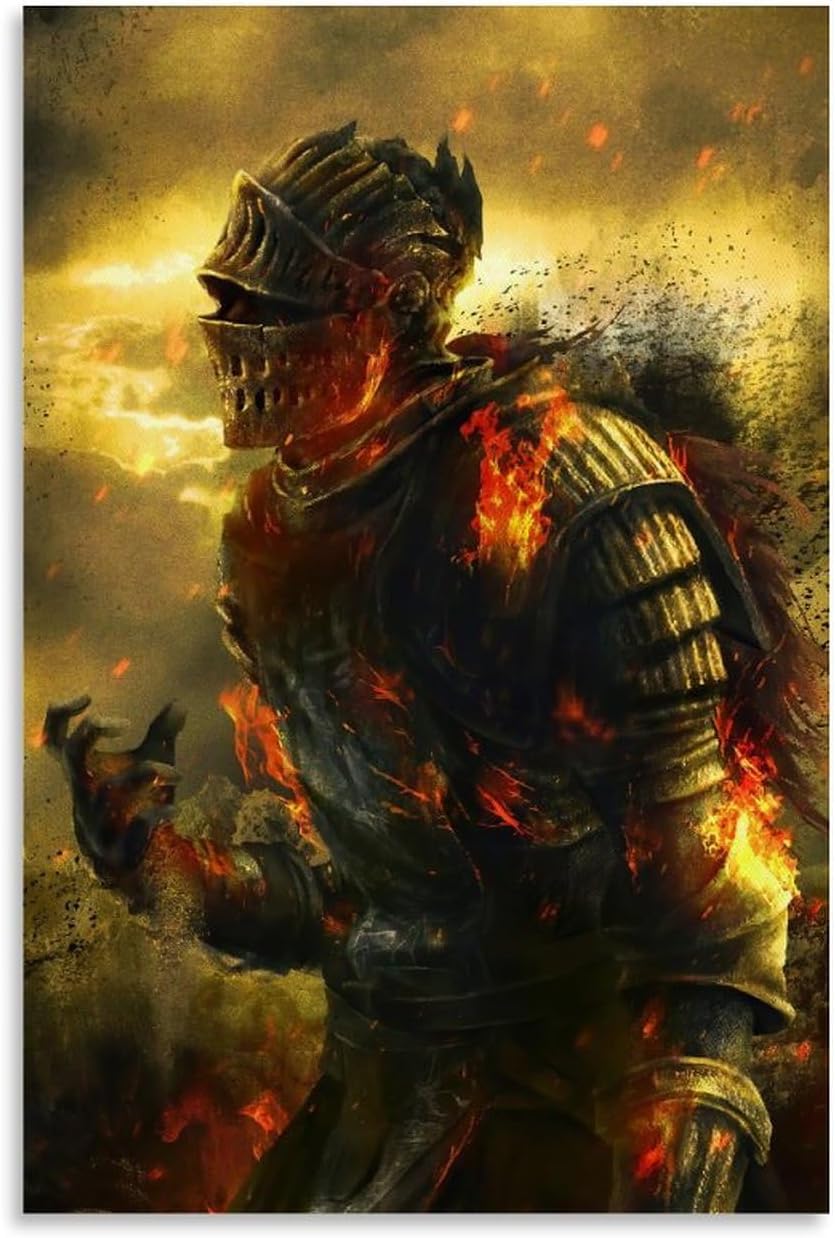 Amazon.com: AIOMUO Dark Game Anime Posters Souls Soul of Cinder ...