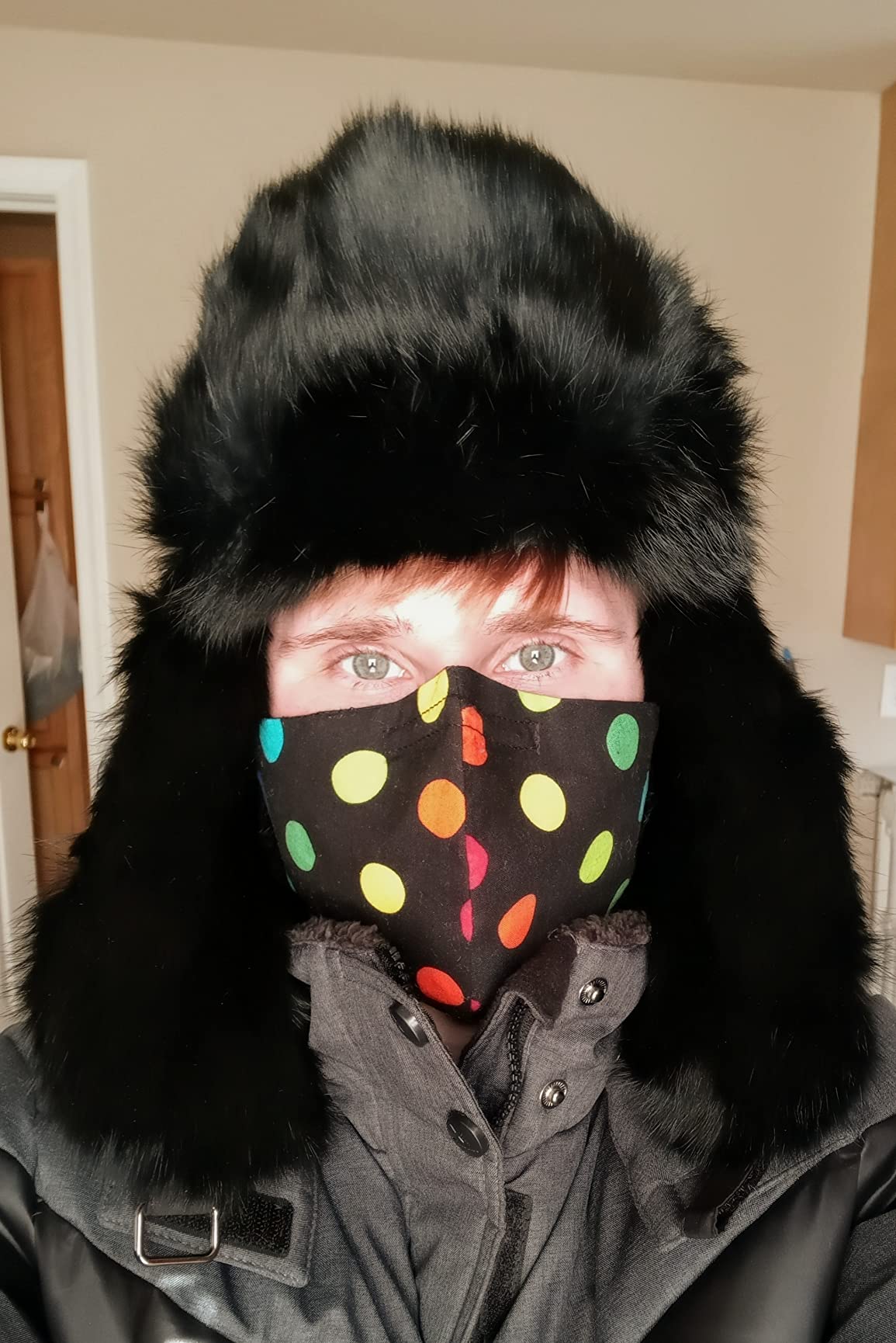 frr B-52 Aviator Hat with Rabbit Fur at Amazon Women’s Clothing store