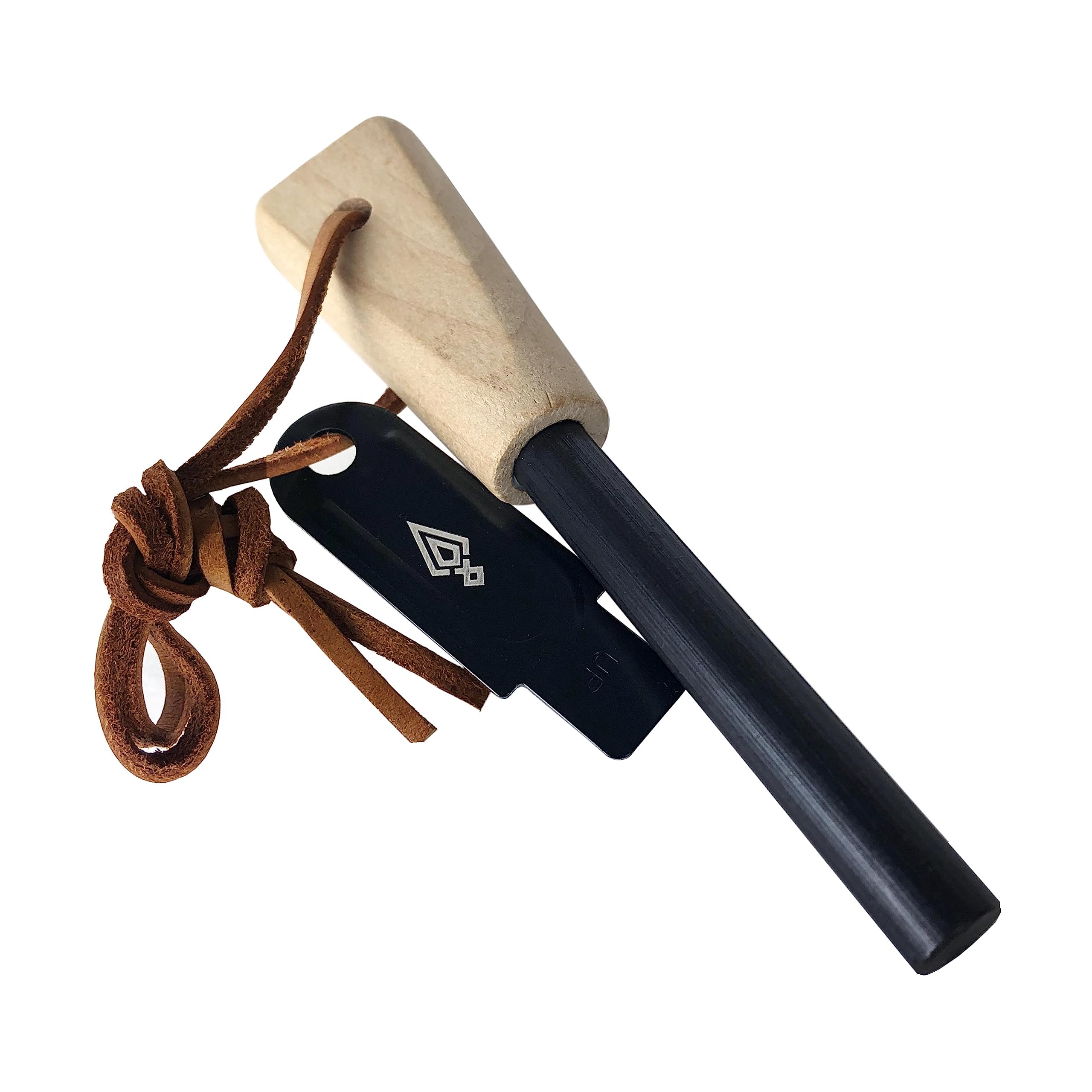VÅRDKAS Ferro Rod Fire Lighter Starter with Wooden Handle & Striker ...